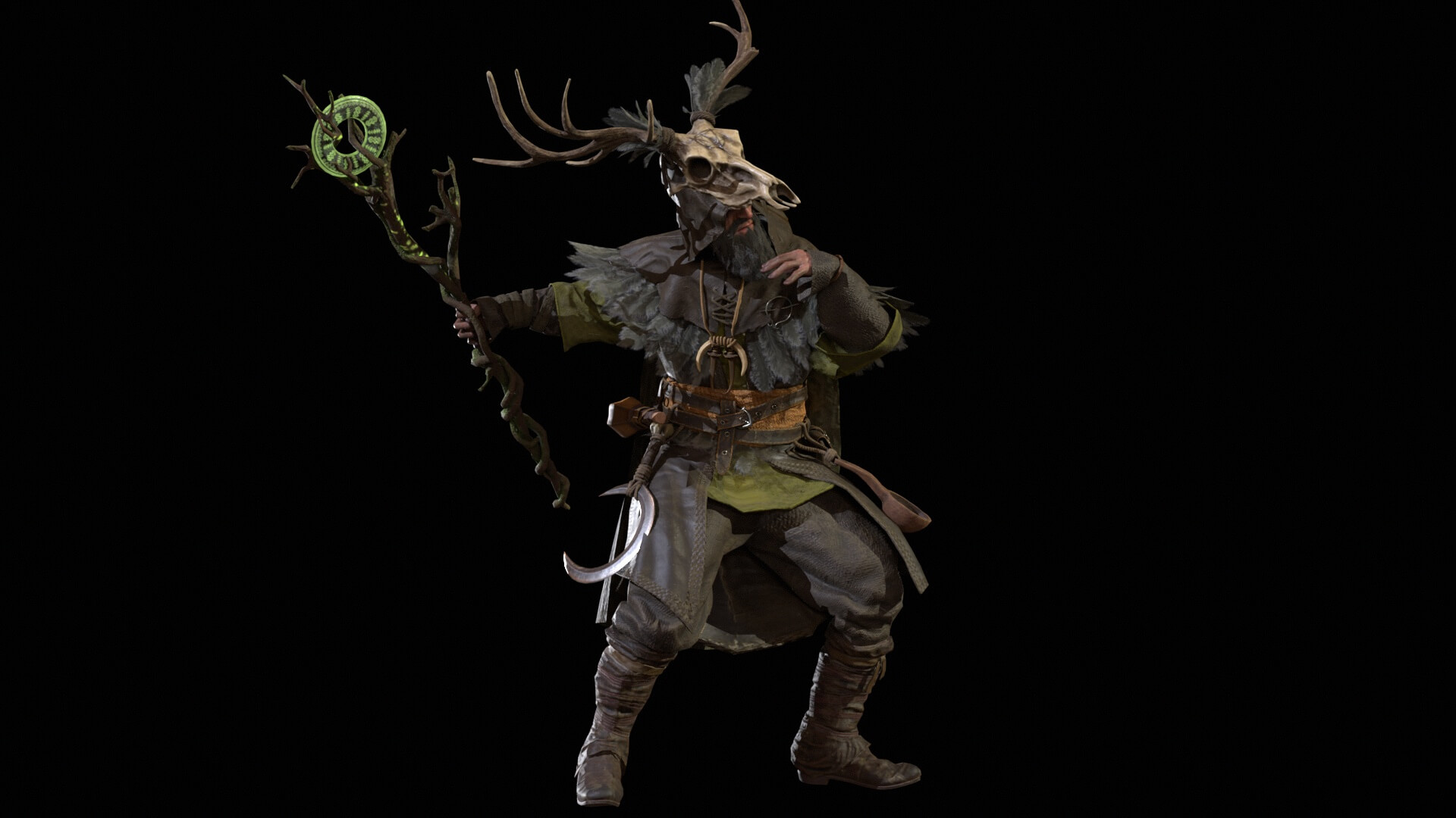 Wizard Druid - 3D Model by andryuha1981