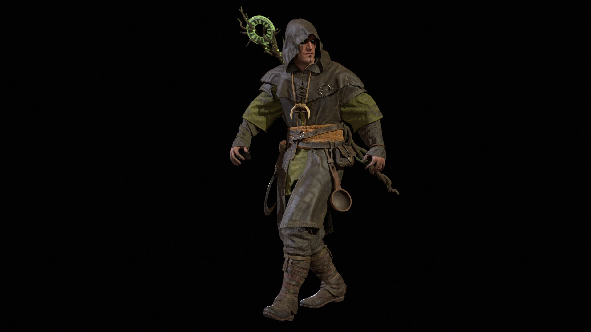 Wizard Druid - 3D Model by andryuha1981