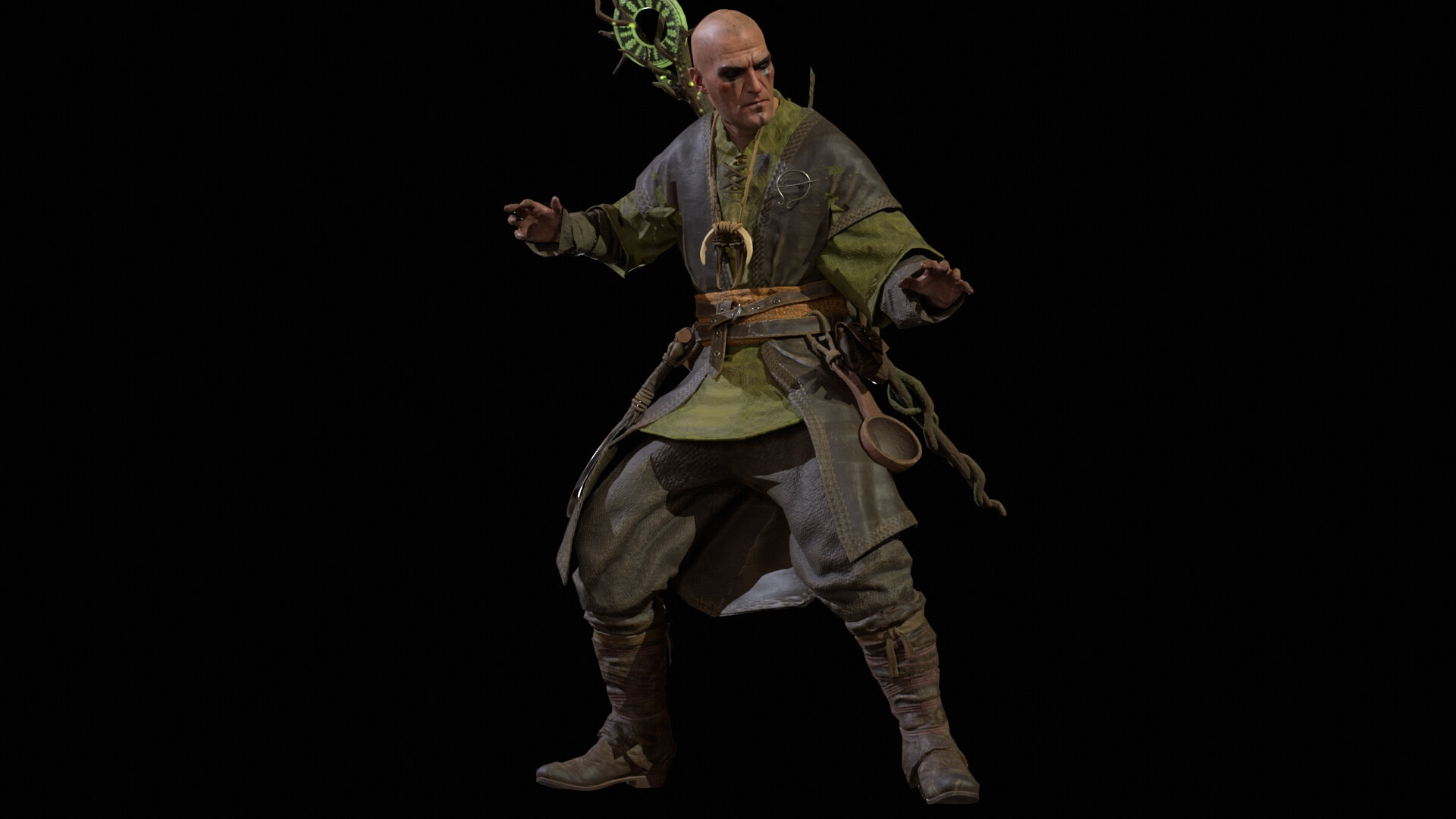 Wizard Druid - 3D Model by andryuha1981