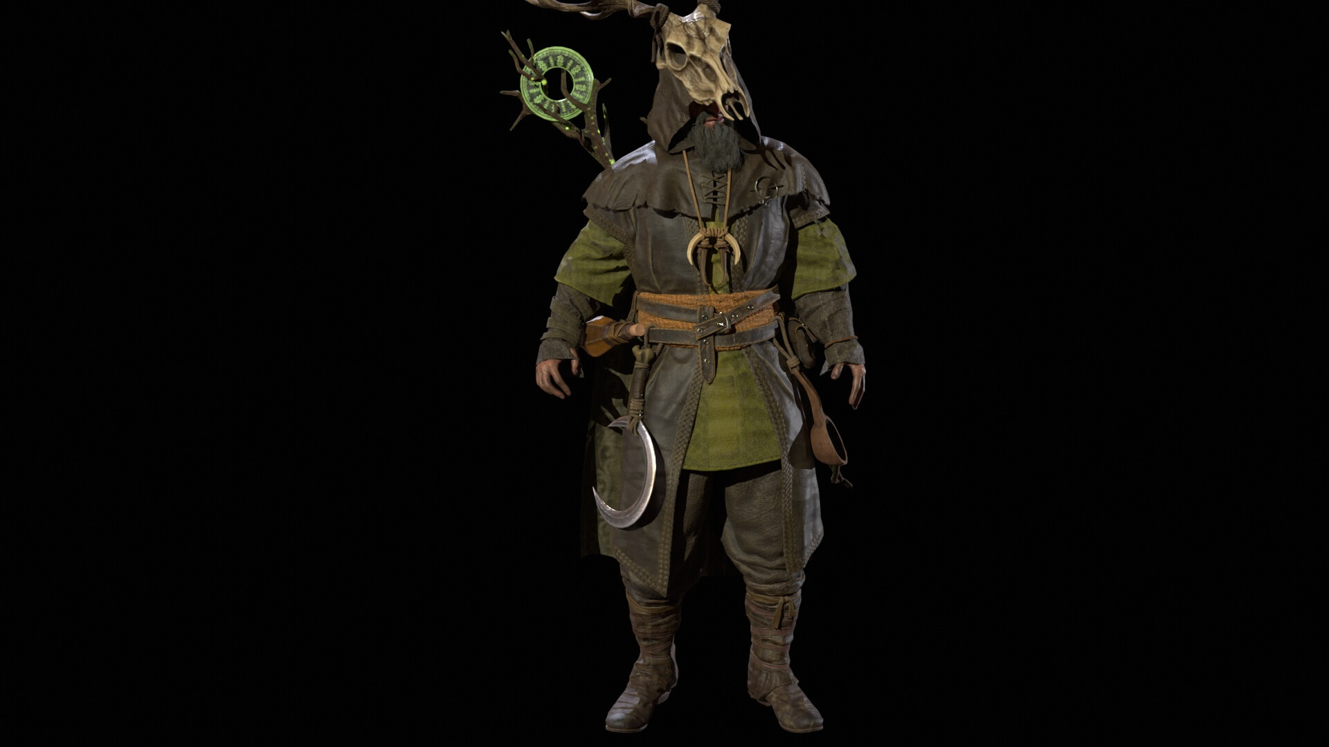 Wizard Druid - 3D Model by andryuha1981