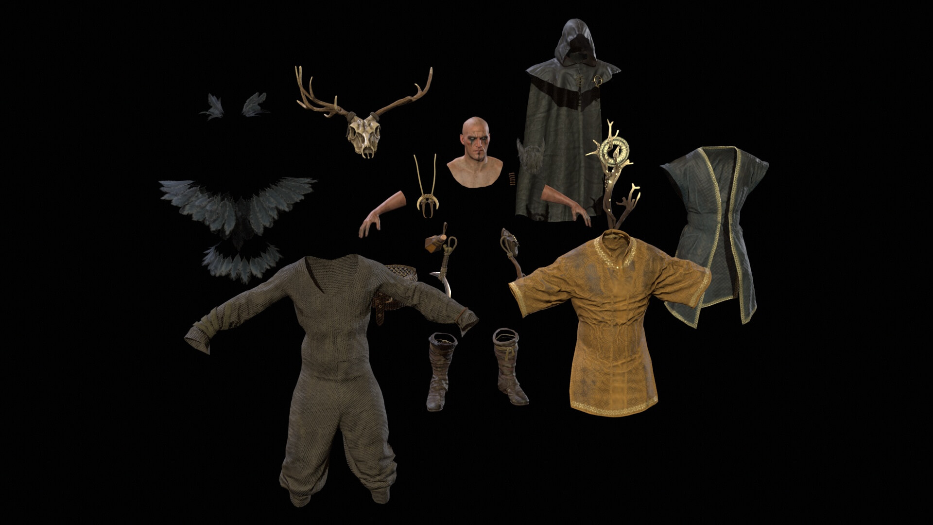 Wizard Druid - 3D Model by andryuha1981