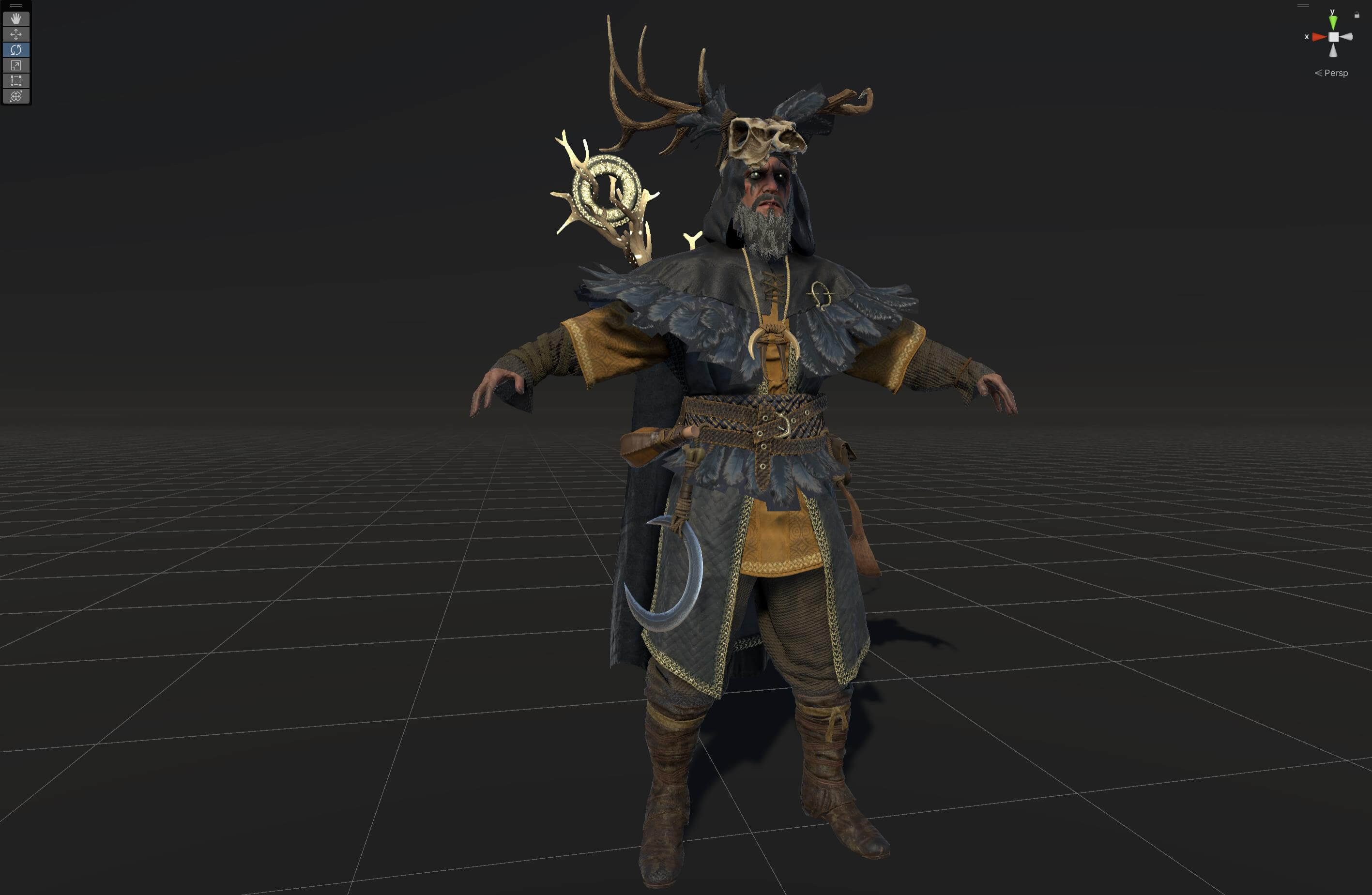 Wizard Druid - 3D Model by andryuha1981