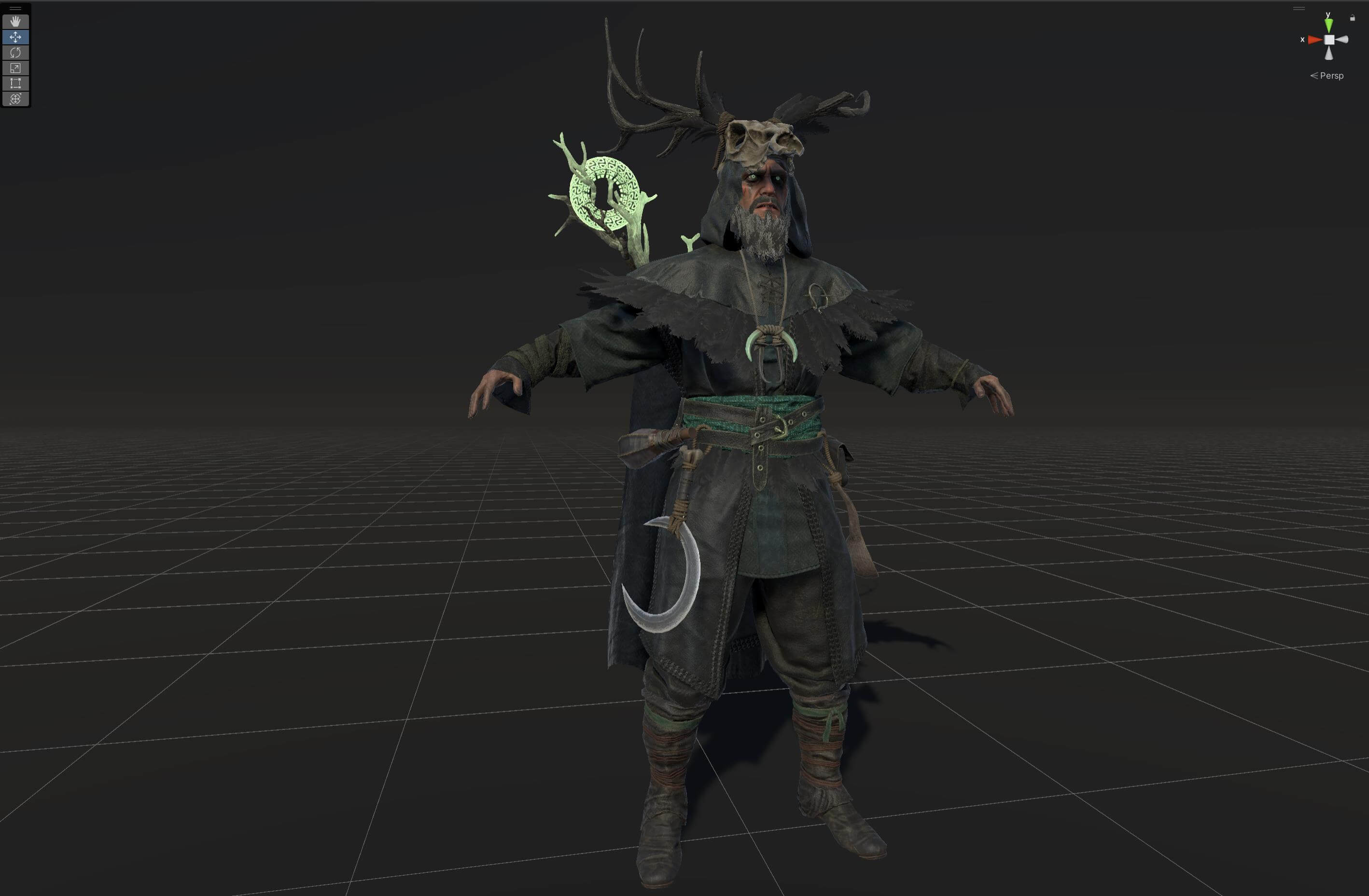 Wizard Druid - 3D Model by andryuha1981