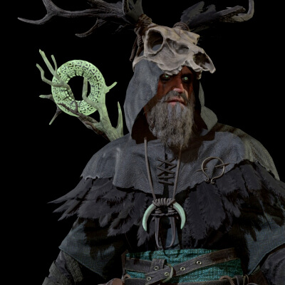 Wizard Druid - 3D Model by andryuha1981