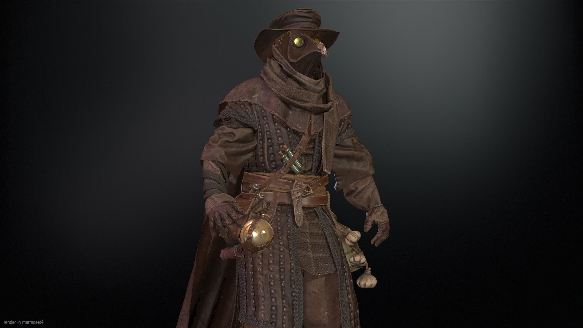 Wizard Plague Doctor - 3D Model by andryuha1981