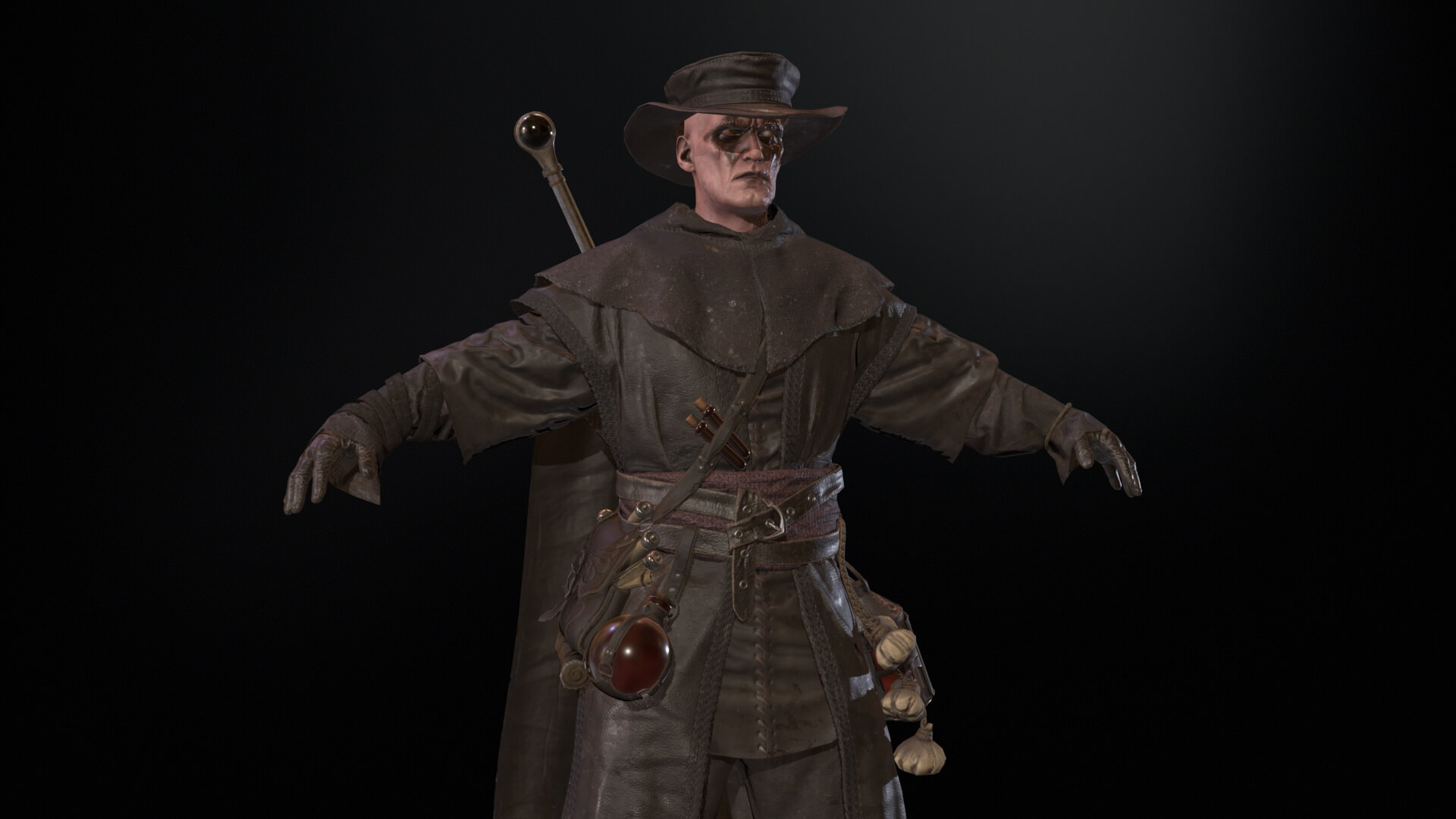 Wizard Plague Doctor - 3D Model by andryuha1981