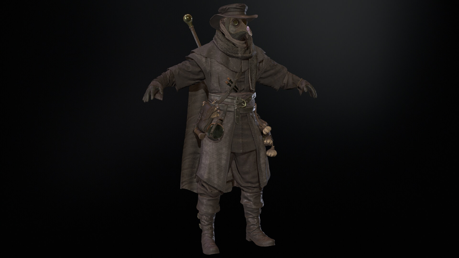 Wizard Plague Doctor - 3D Model by andryuha1981