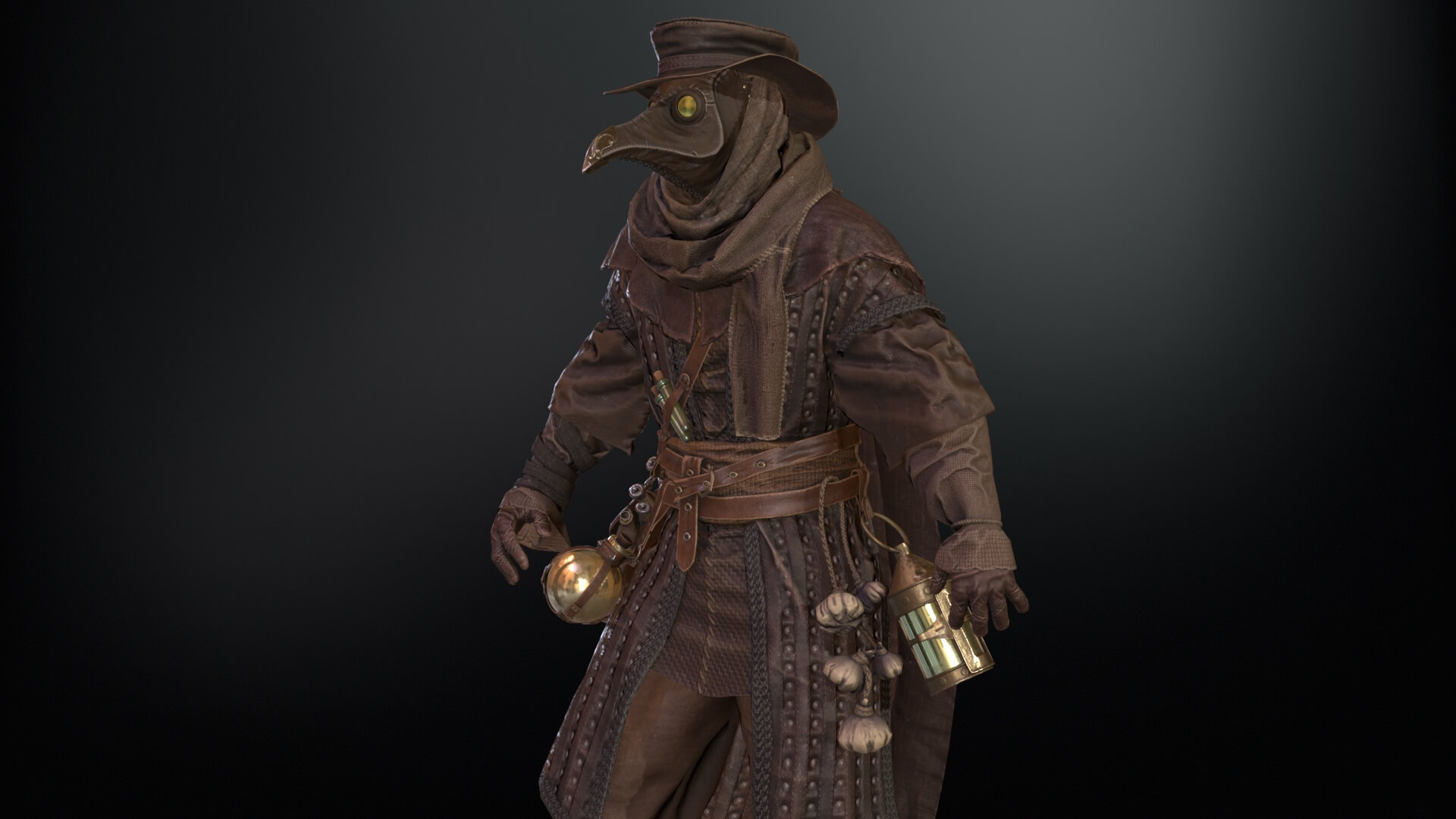 Wizard Plague Doctor - 3D Model by andryuha1981