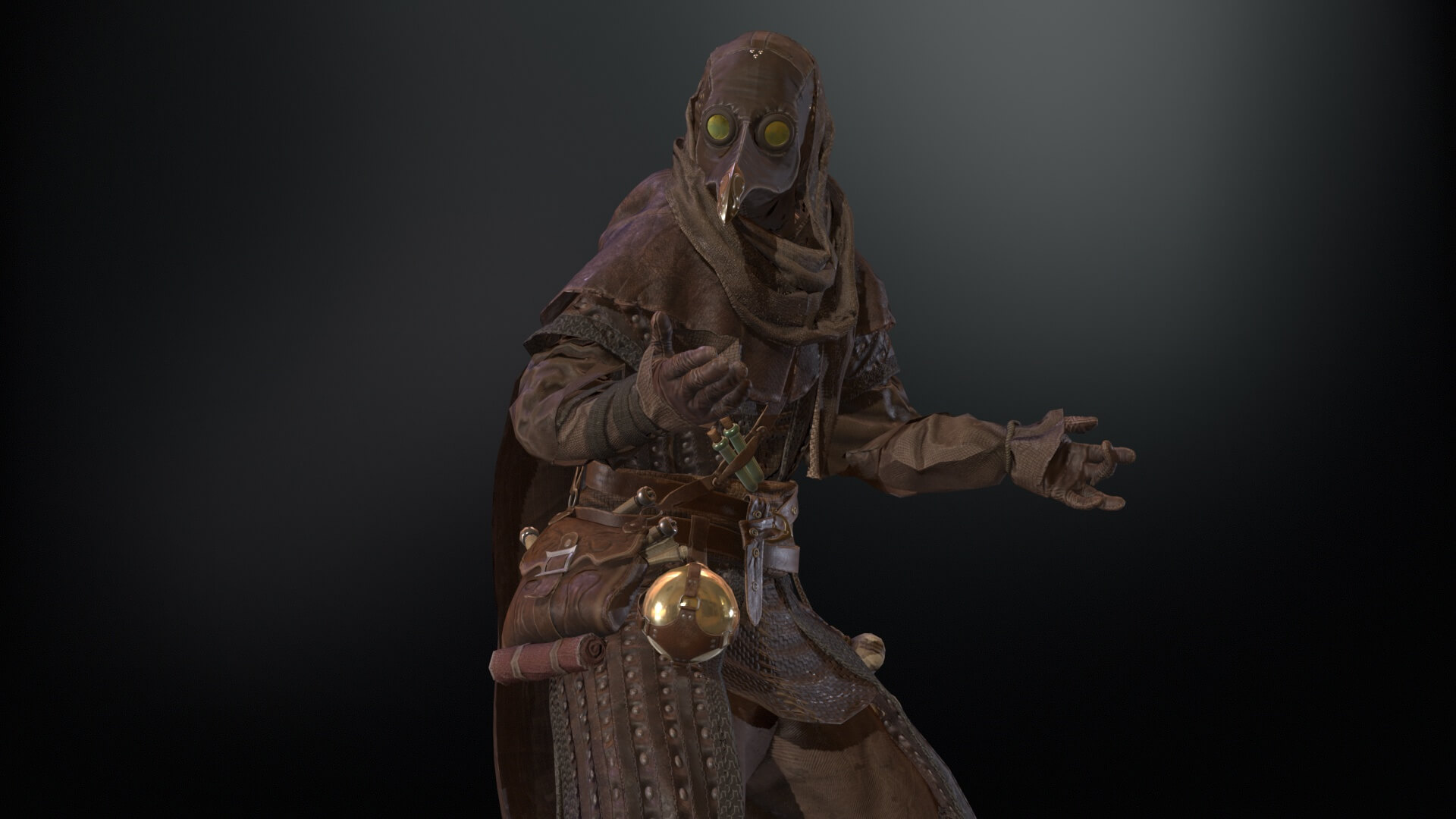 Wizard Plague Doctor - 3D Model by andryuha1981