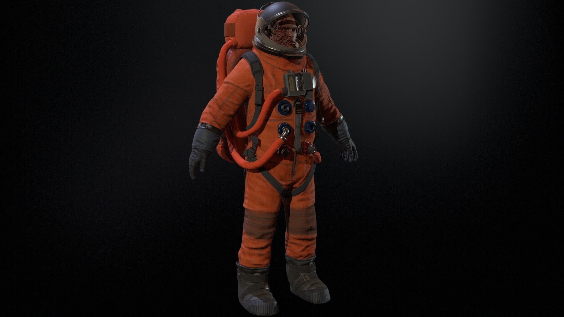 Zombie Astronaut Game Ready - 3D Model by andryuha1981