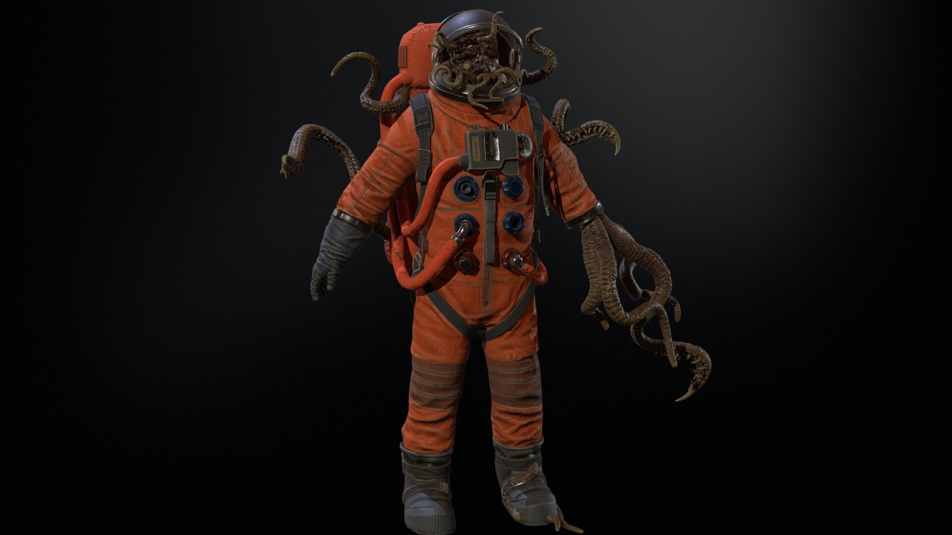 Zombie Astronaut Game Ready - 3D Model by andryuha1981