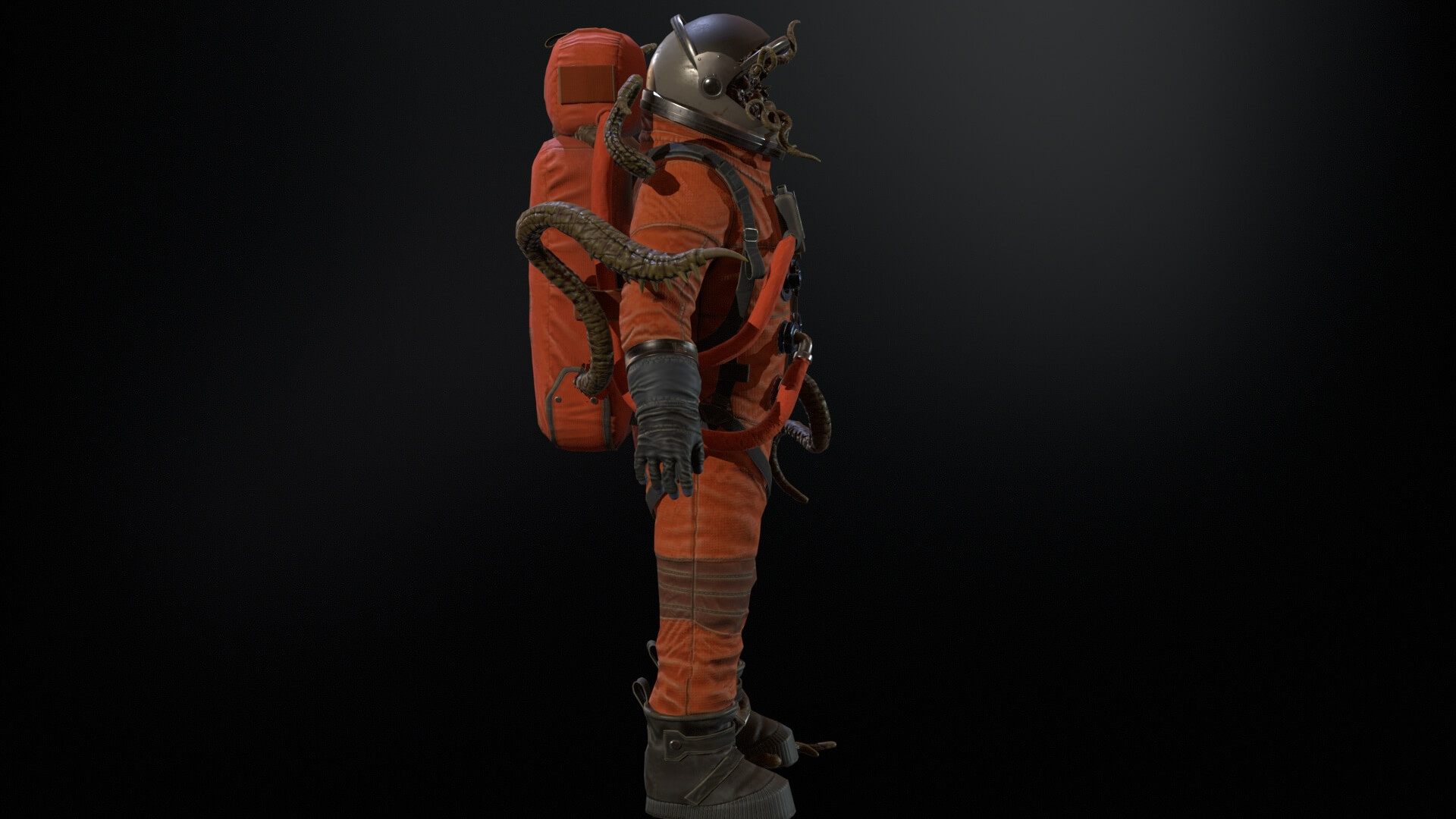 Zombie Astronaut Game Ready - 3D Model by andryuha1981