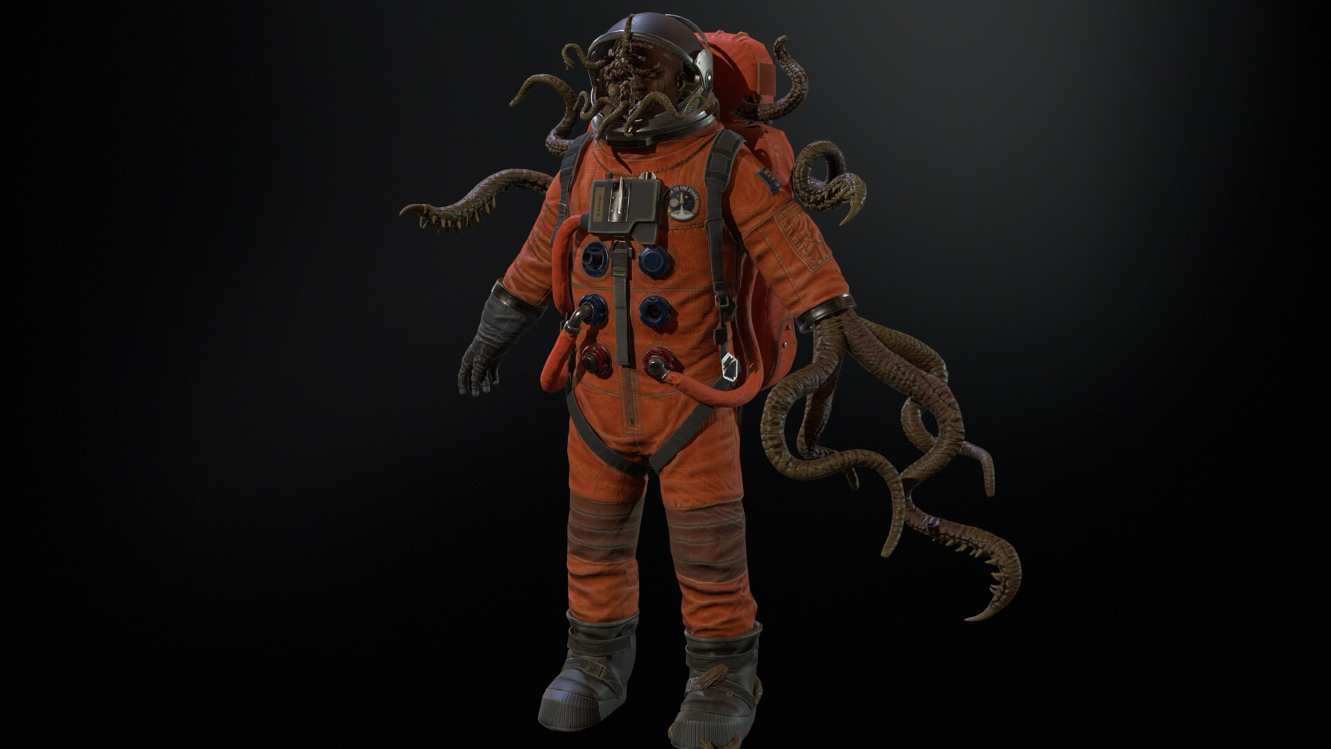 Zombie Astronaut Game Ready - 3D Model by andryuha1981