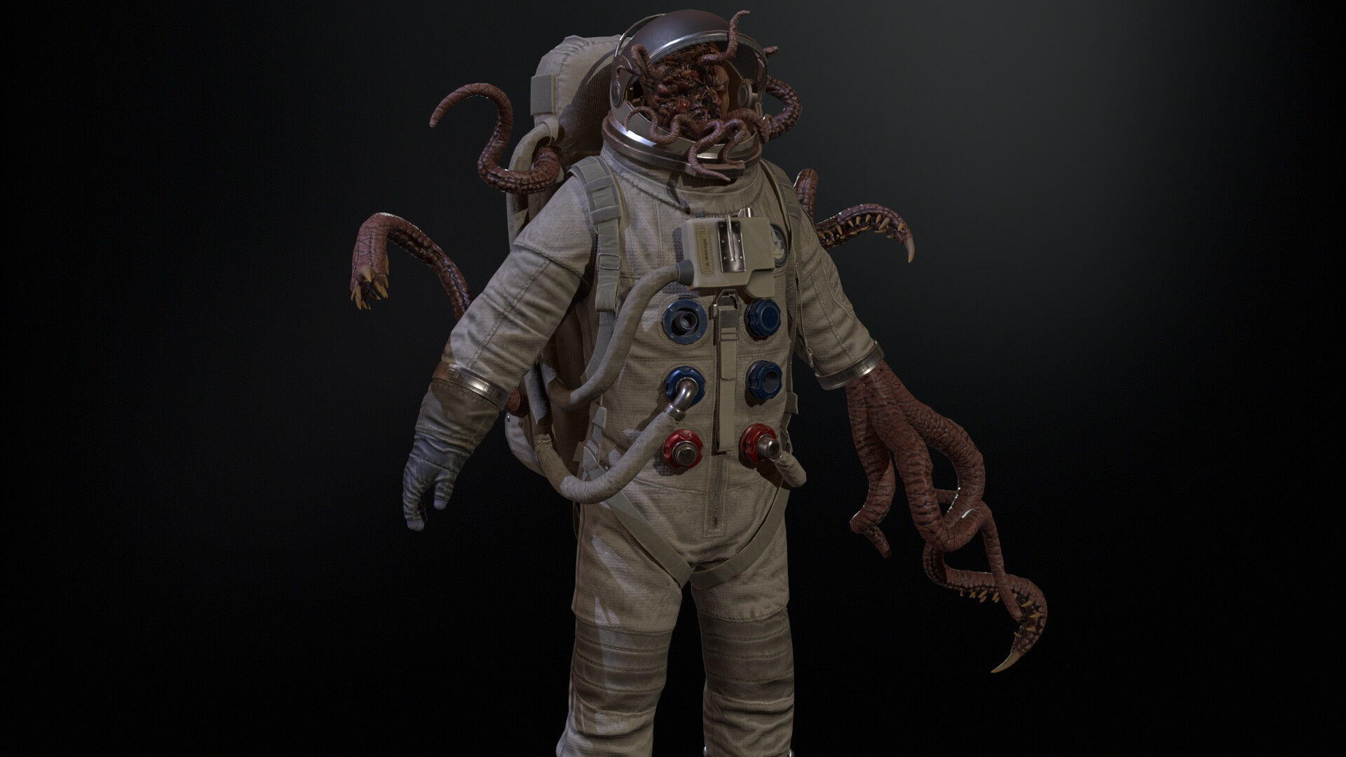 Zombie Astronaut Game Ready - 3D Model by andryuha1981