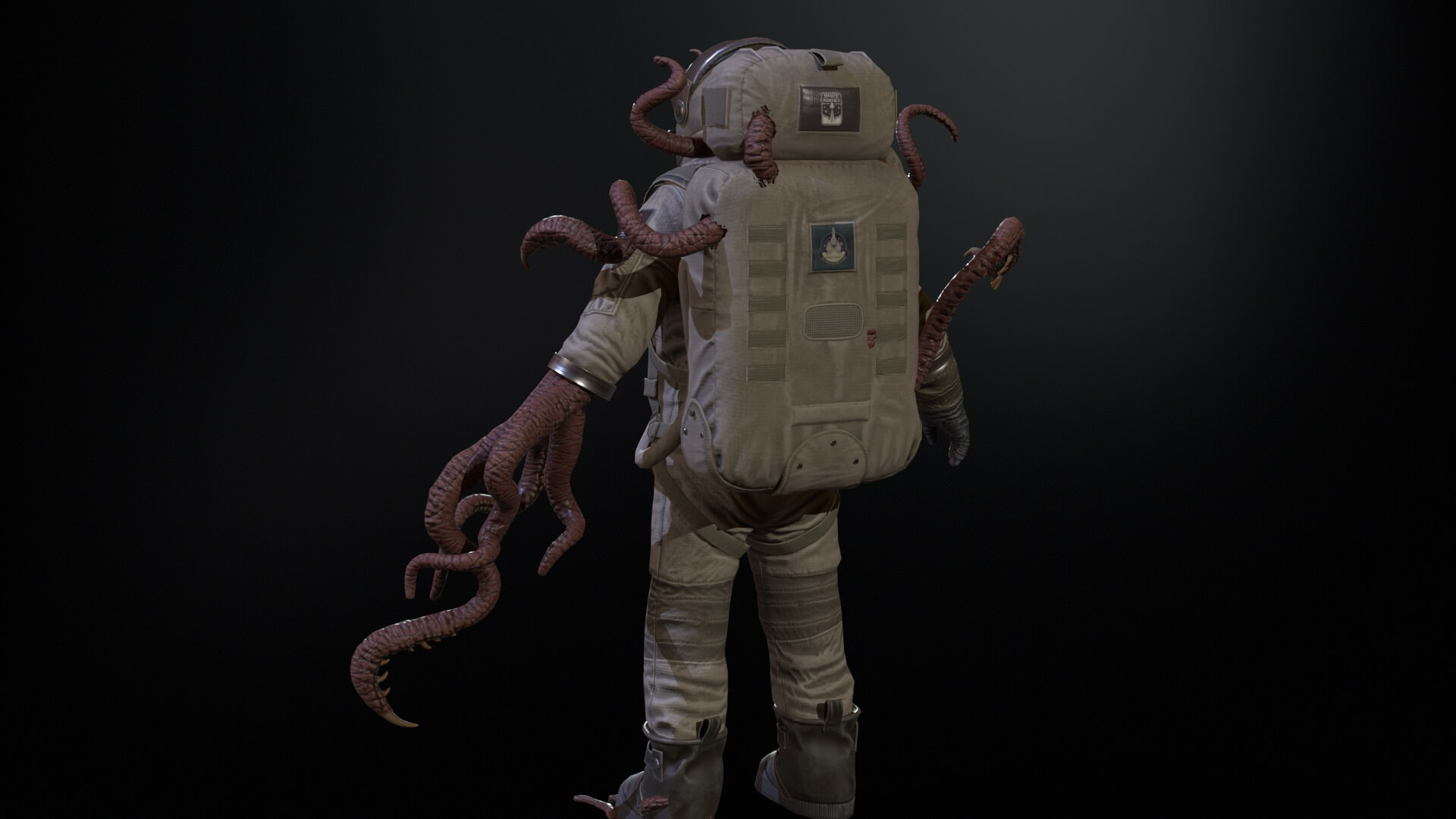 Zombie Astronaut Game Ready - 3D Model by andryuha1981