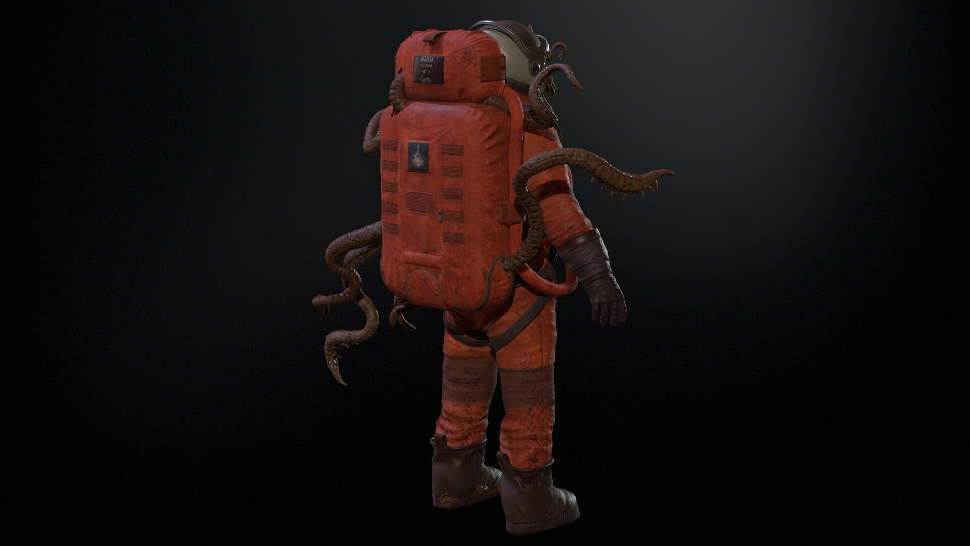 Zombie Astronaut Game Ready - 3D Model by andryuha1981