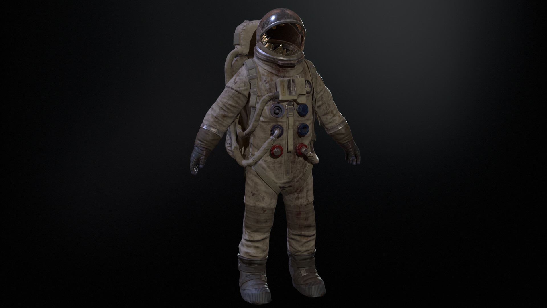 Zombie Astronaut Game Ready - 3D Model by andryuha1981