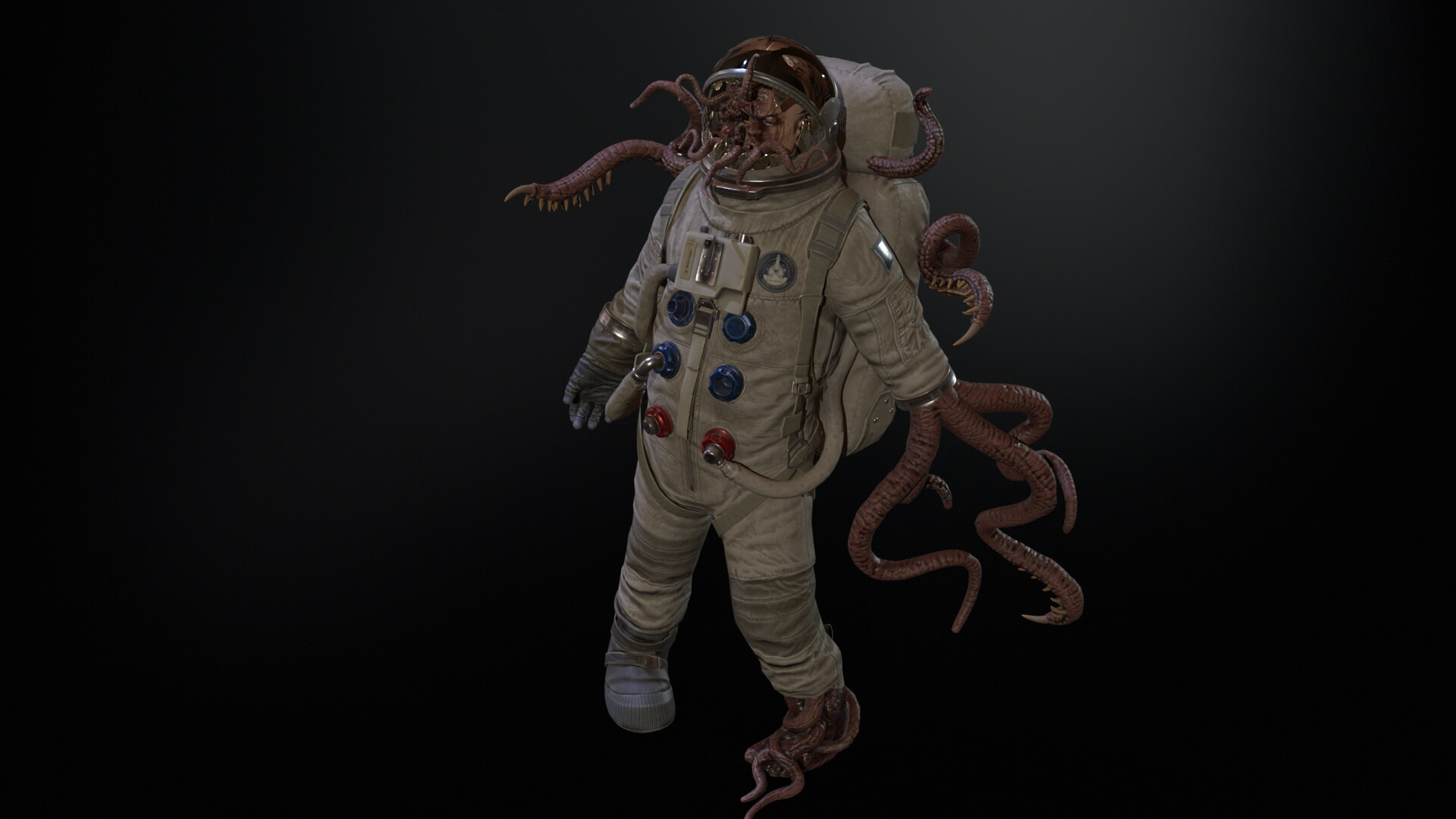 Zombie Astronaut Game Ready - 3D Model by andryuha1981
