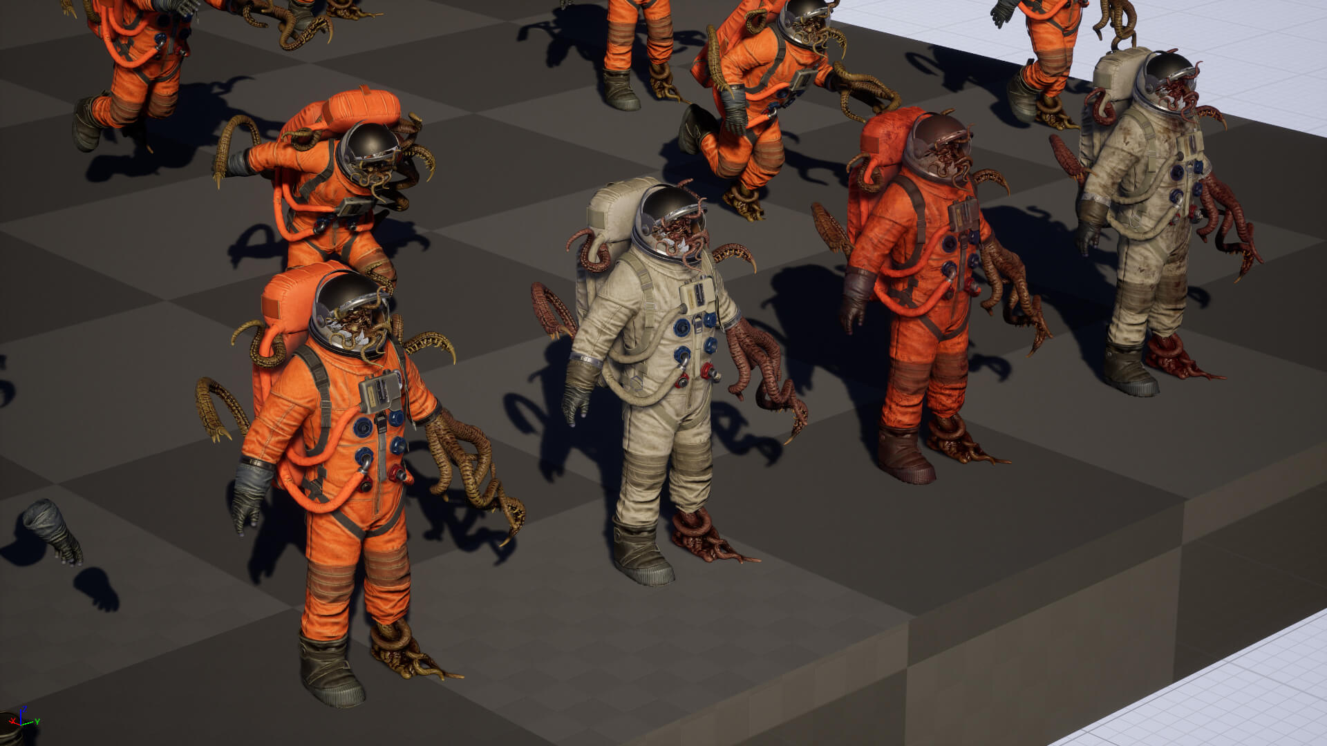 Zombie Astronaut Game Ready - 3D Model by andryuha1981