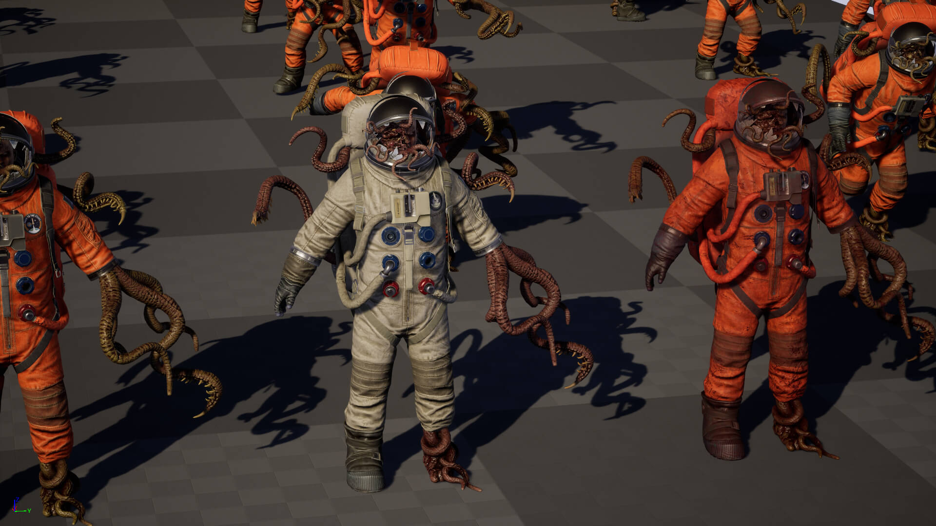 Zombie Astronaut Game Ready - 3D Model by andryuha1981