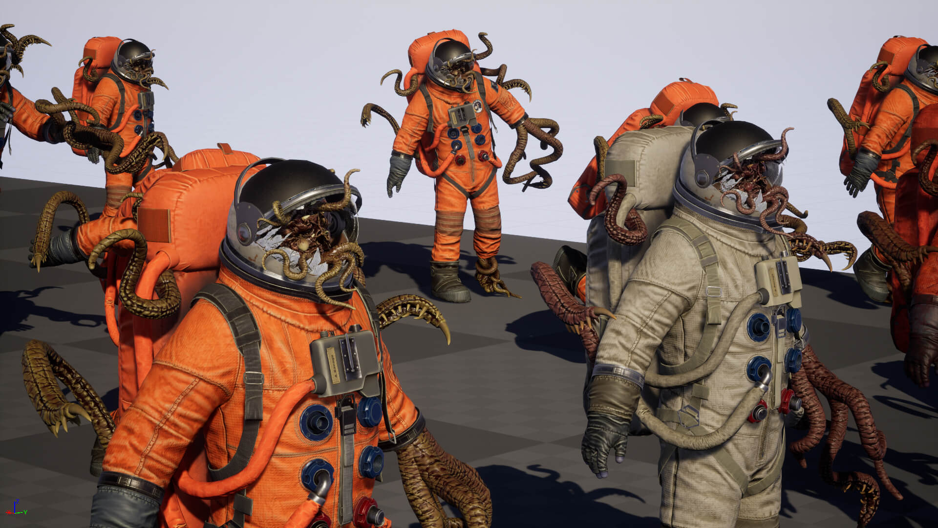 Zombie Astronaut Game Ready - 3D Model by andryuha1981