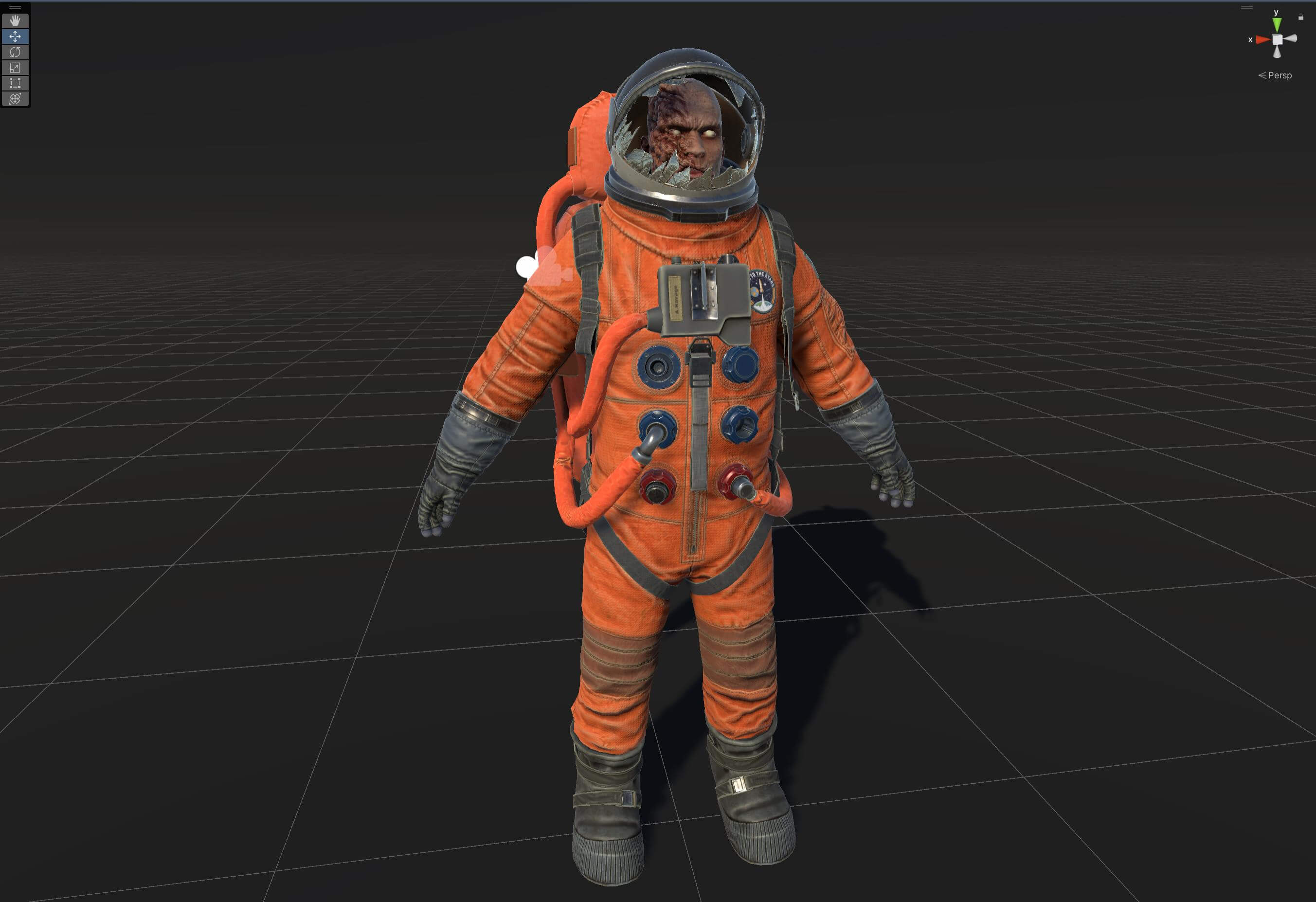 Zombie Astronaut Game Ready - 3D Model by andryuha1981