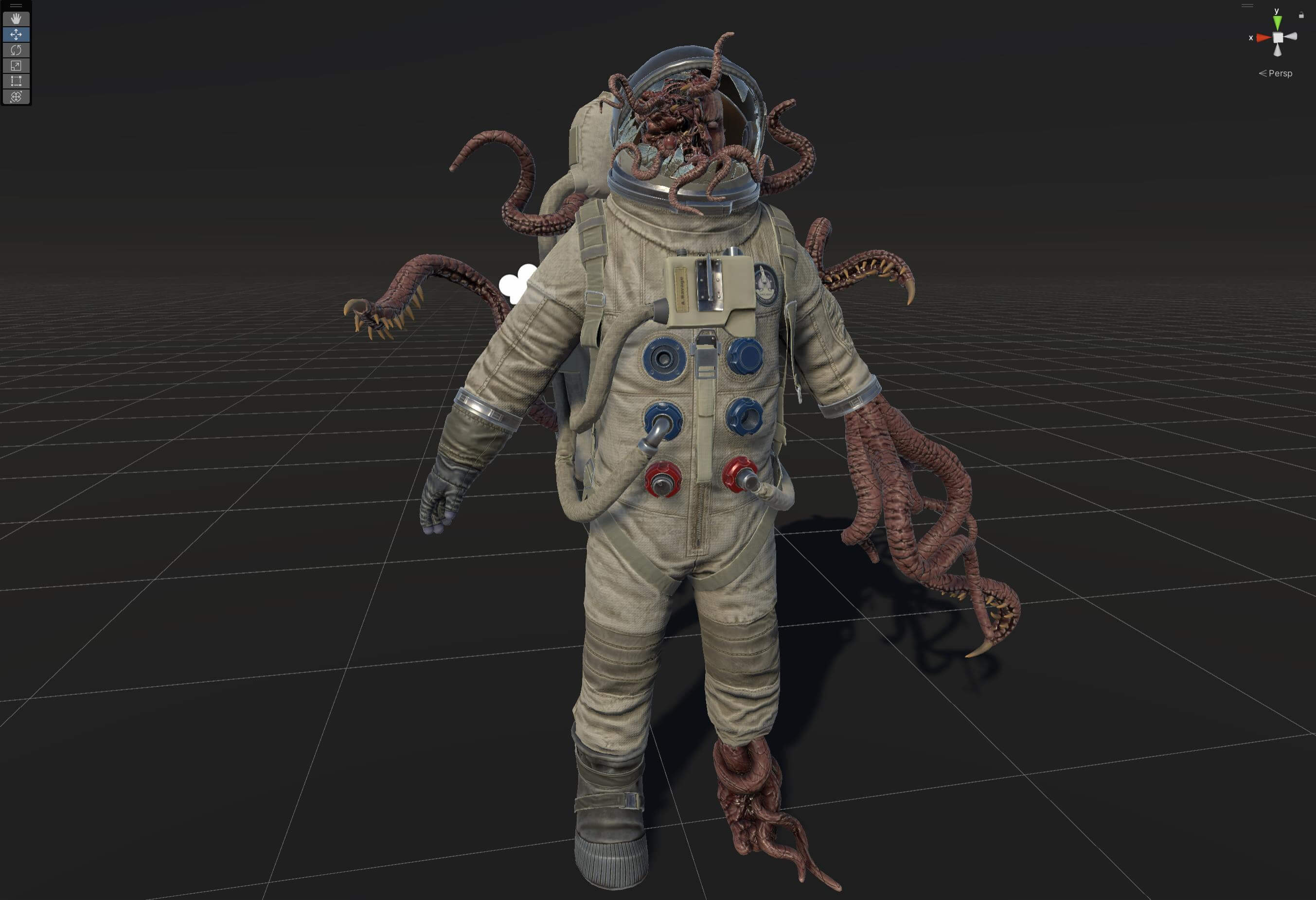 Zombie Astronaut Game Ready - 3D Model by andryuha1981