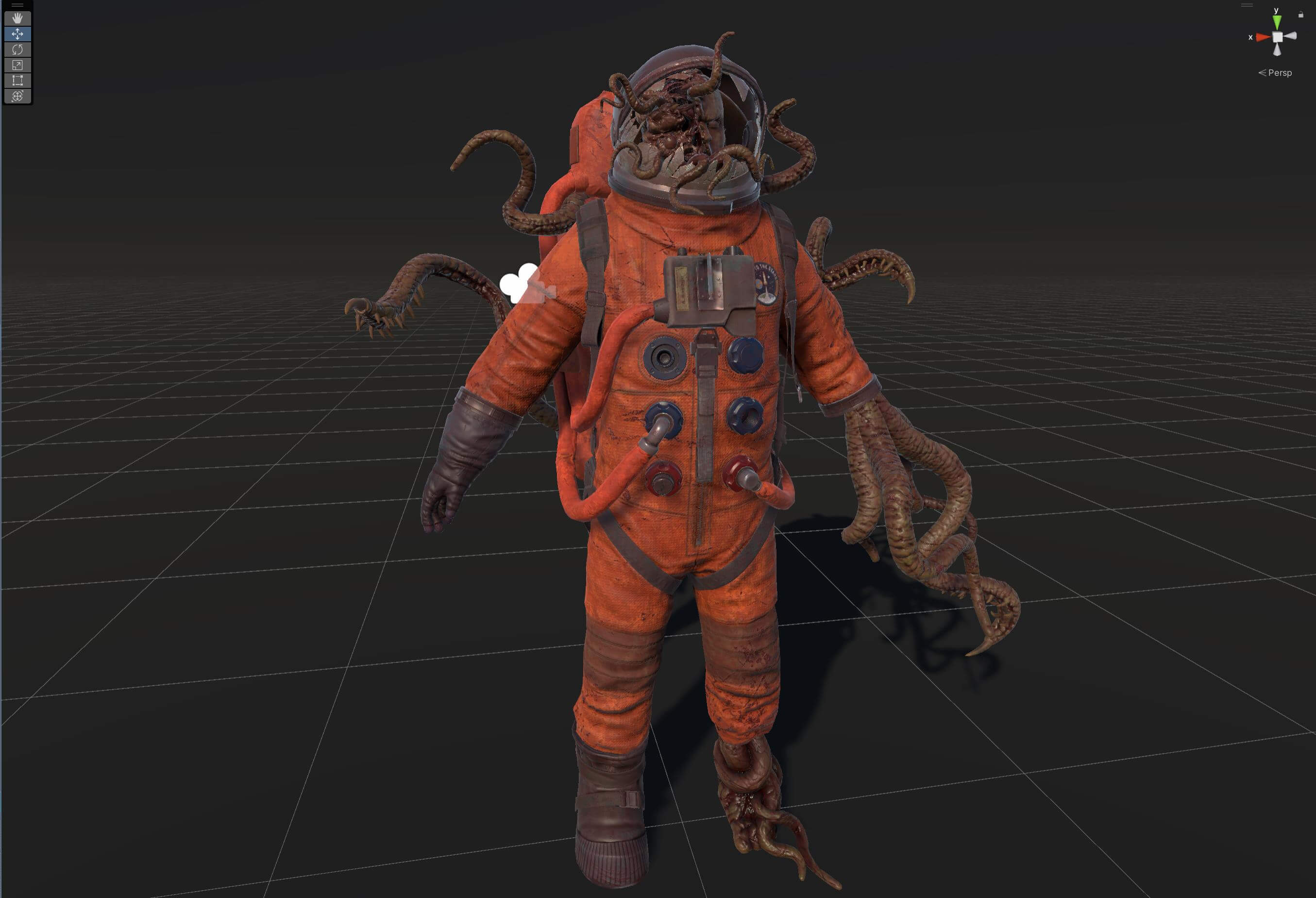 Zombie Astronaut Game Ready - 3D Model by andryuha1981