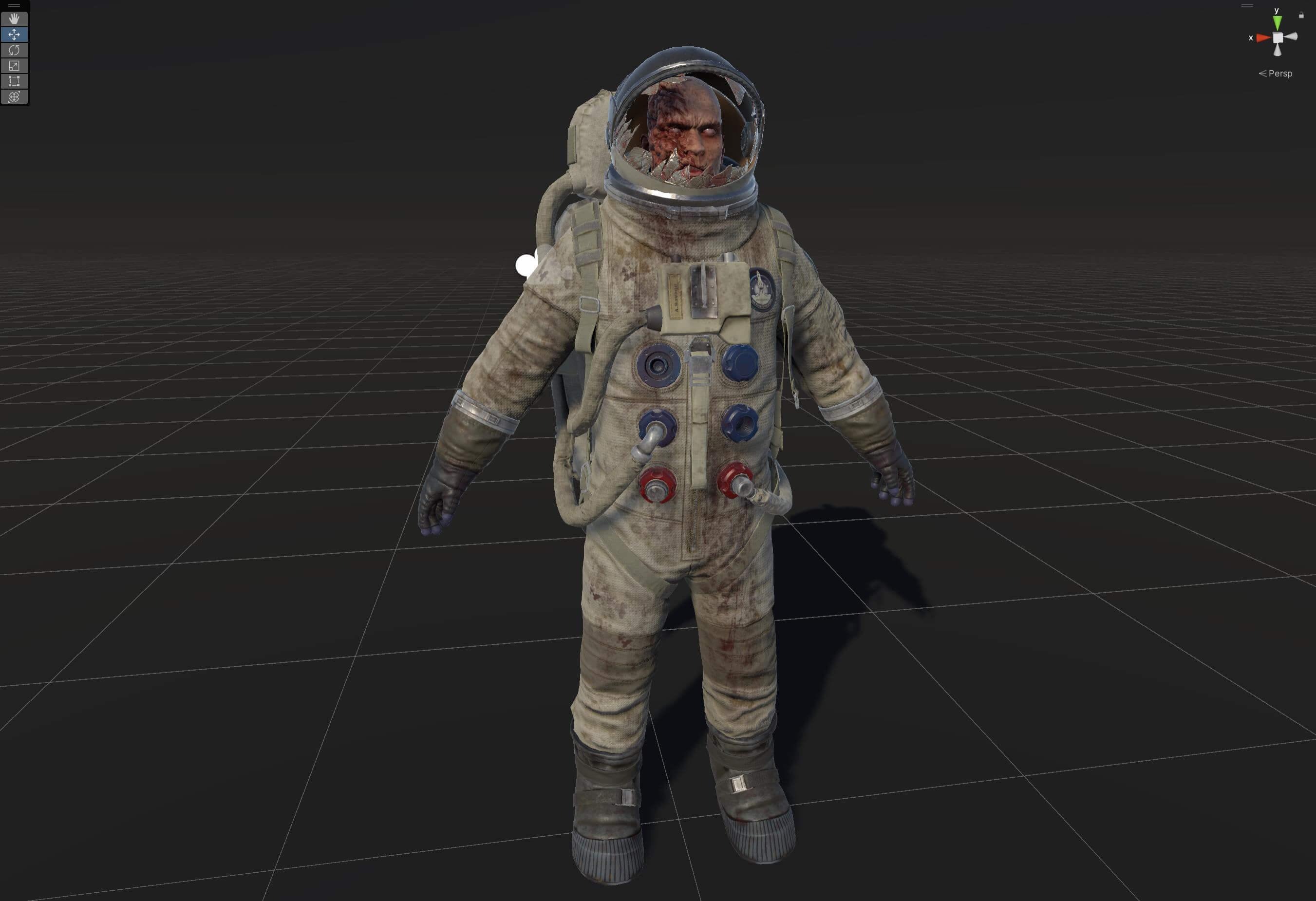 Zombie Astronaut Game Ready - 3D Model by andryuha1981