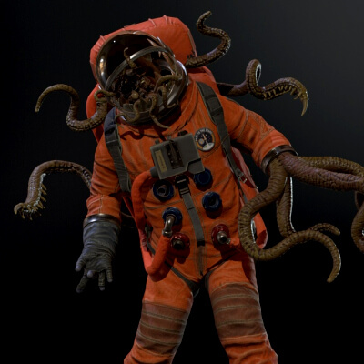 Zombie Astronaut Game Ready - 3D Model by andryuha1981