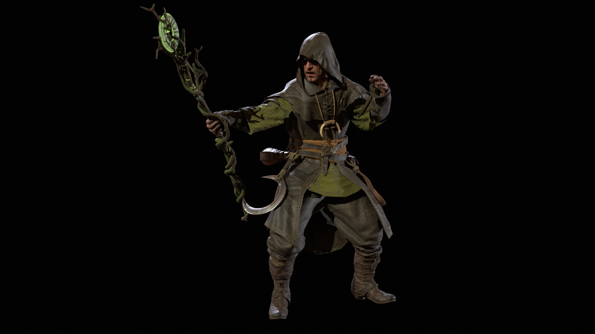 Wizard Druid - 3D Model by andryuha1981