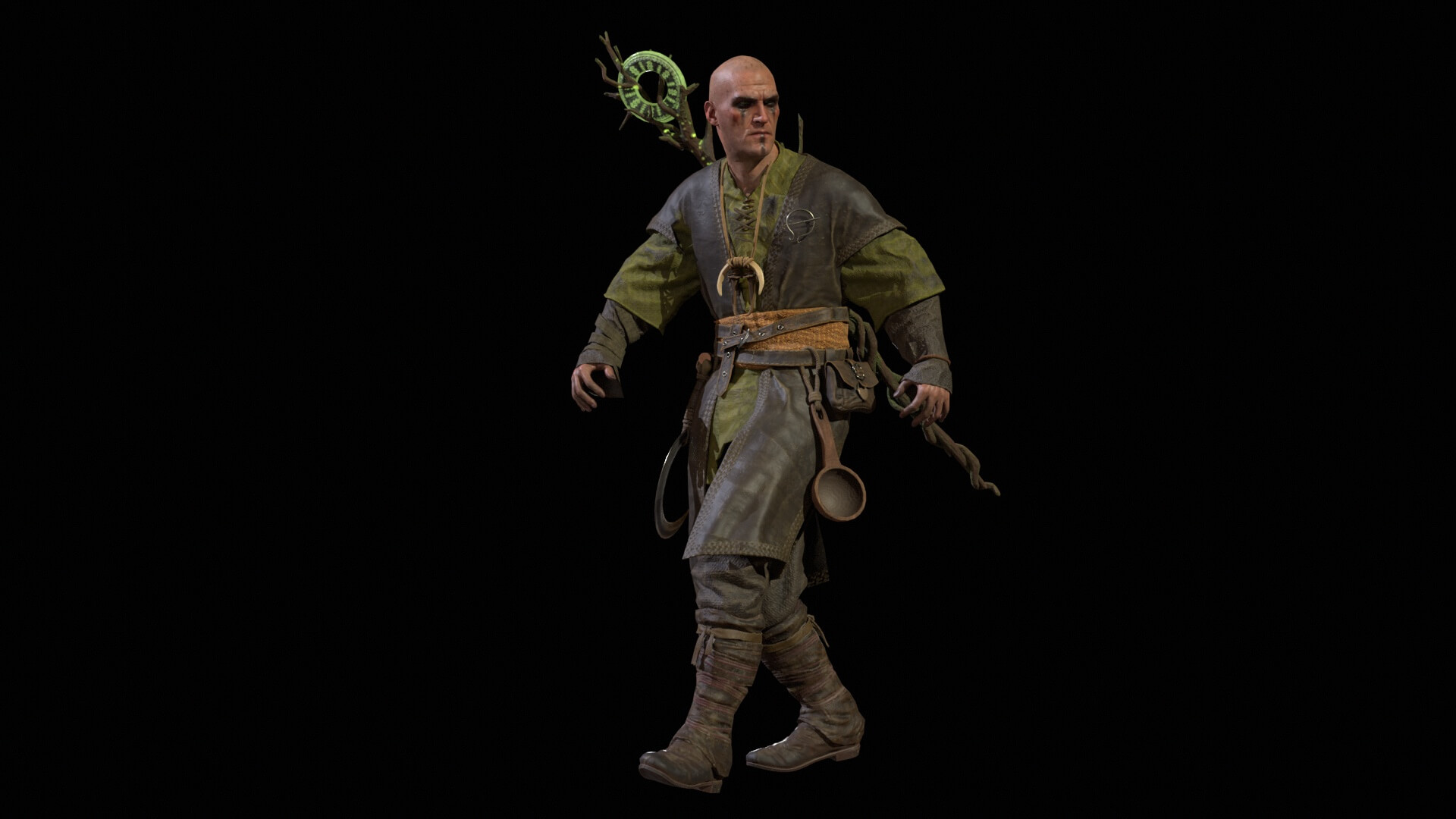 Wizard Druid - 3D Model by andryuha1981