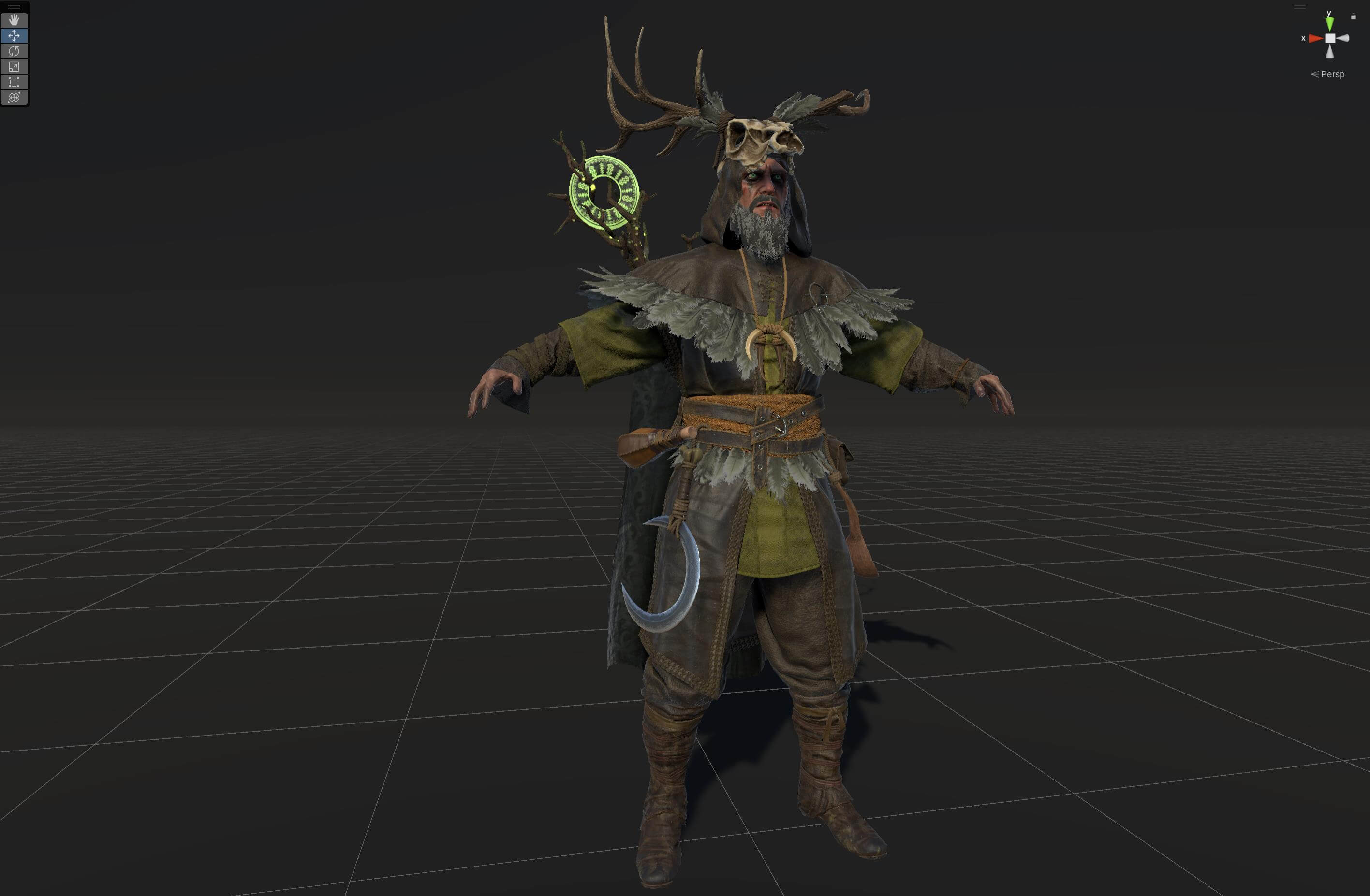 Wizard Druid - 3D Model by andryuha1981