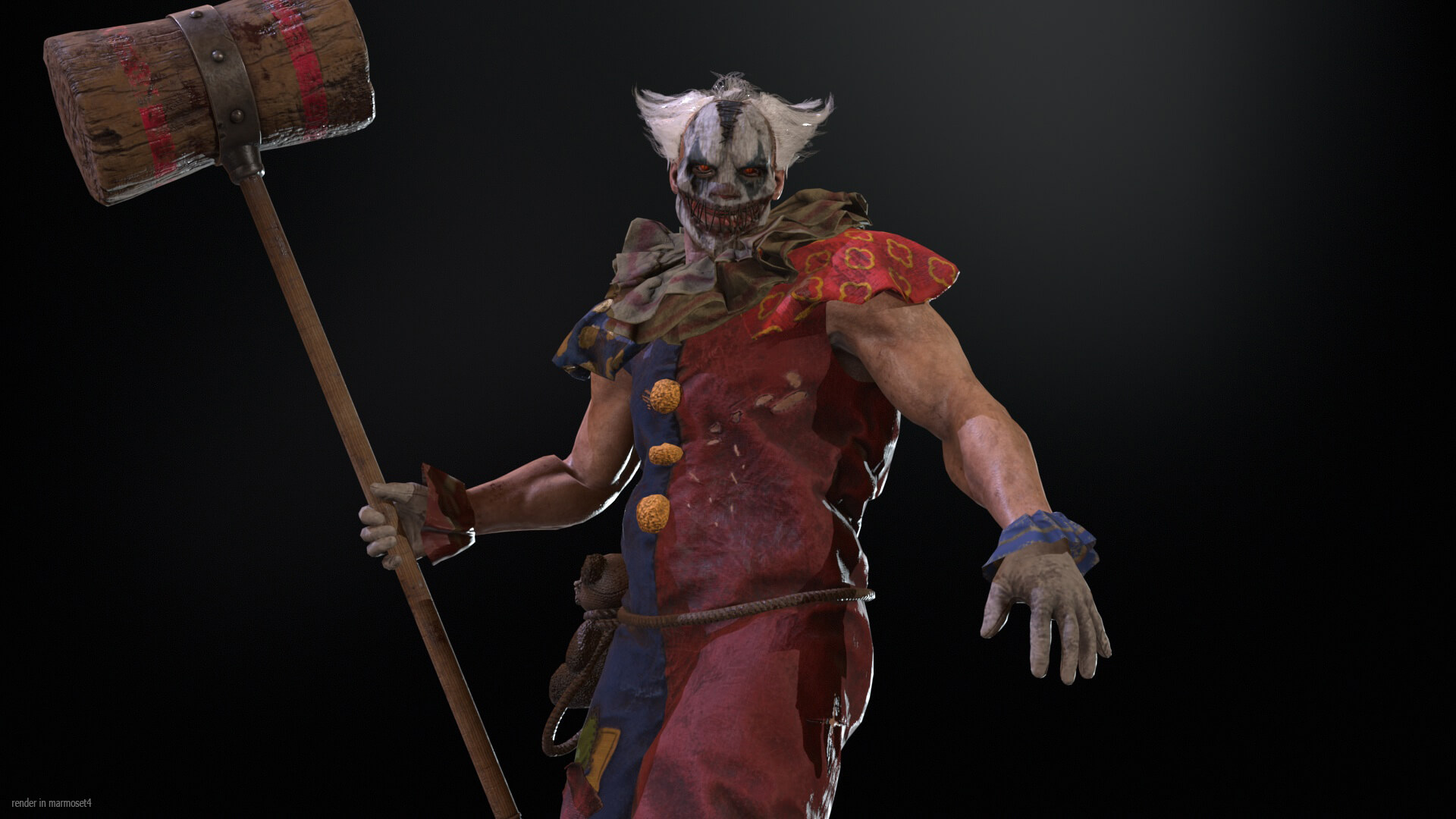 Zombie Clown - 3D Model by andryuha1981
