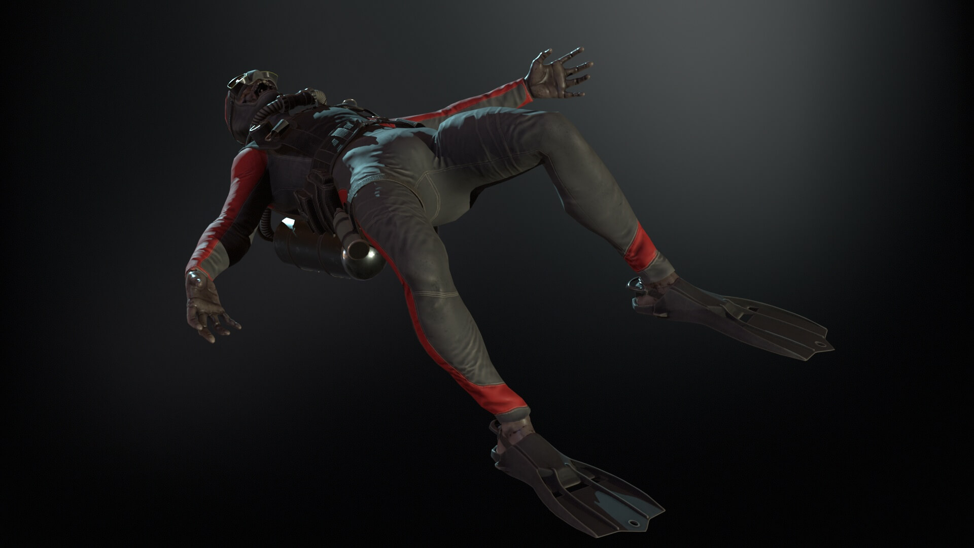 Zombie Diver Game Ready - 3D Model by andryuha1981