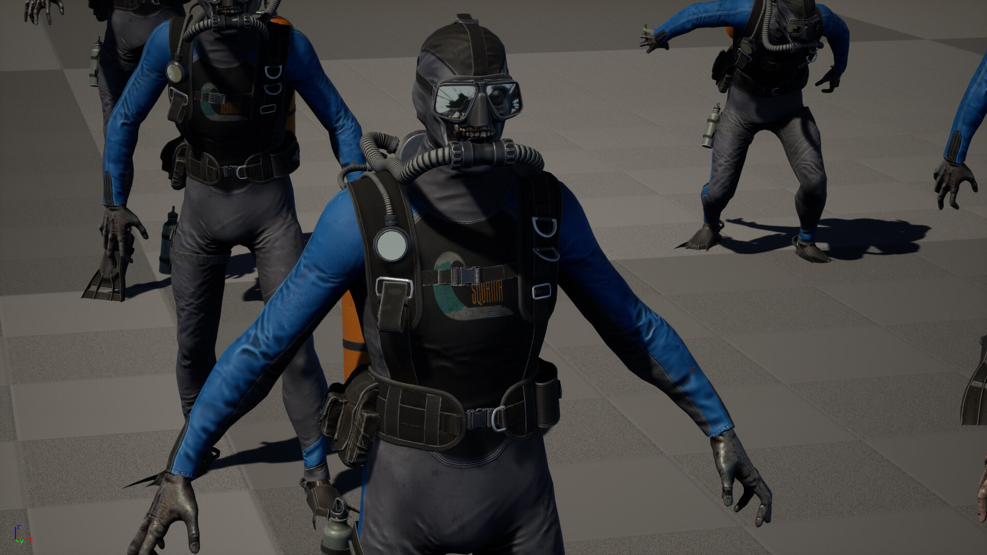 Zombie Diver Game Ready - 3D Model by andryuha1981