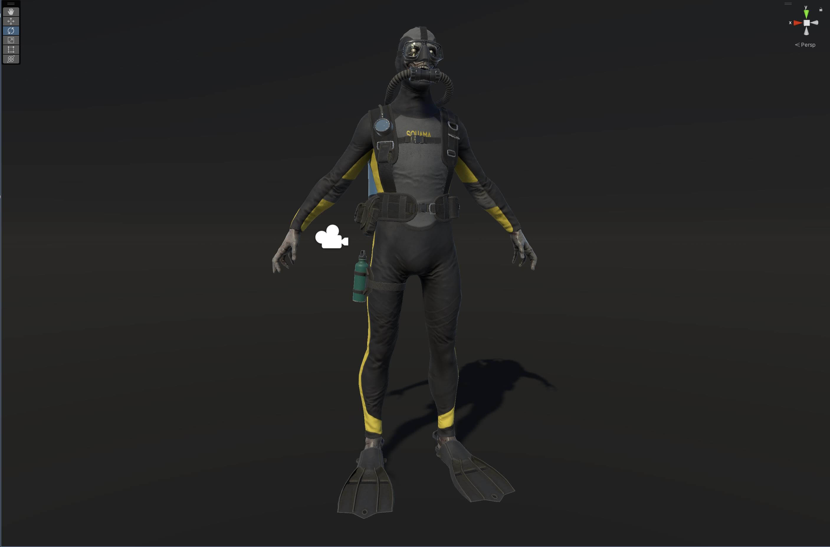 Zombie Diver Game Ready - 3D Model by andryuha1981