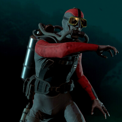 Zombie Diver Game Ready - 3D Model by andryuha1981