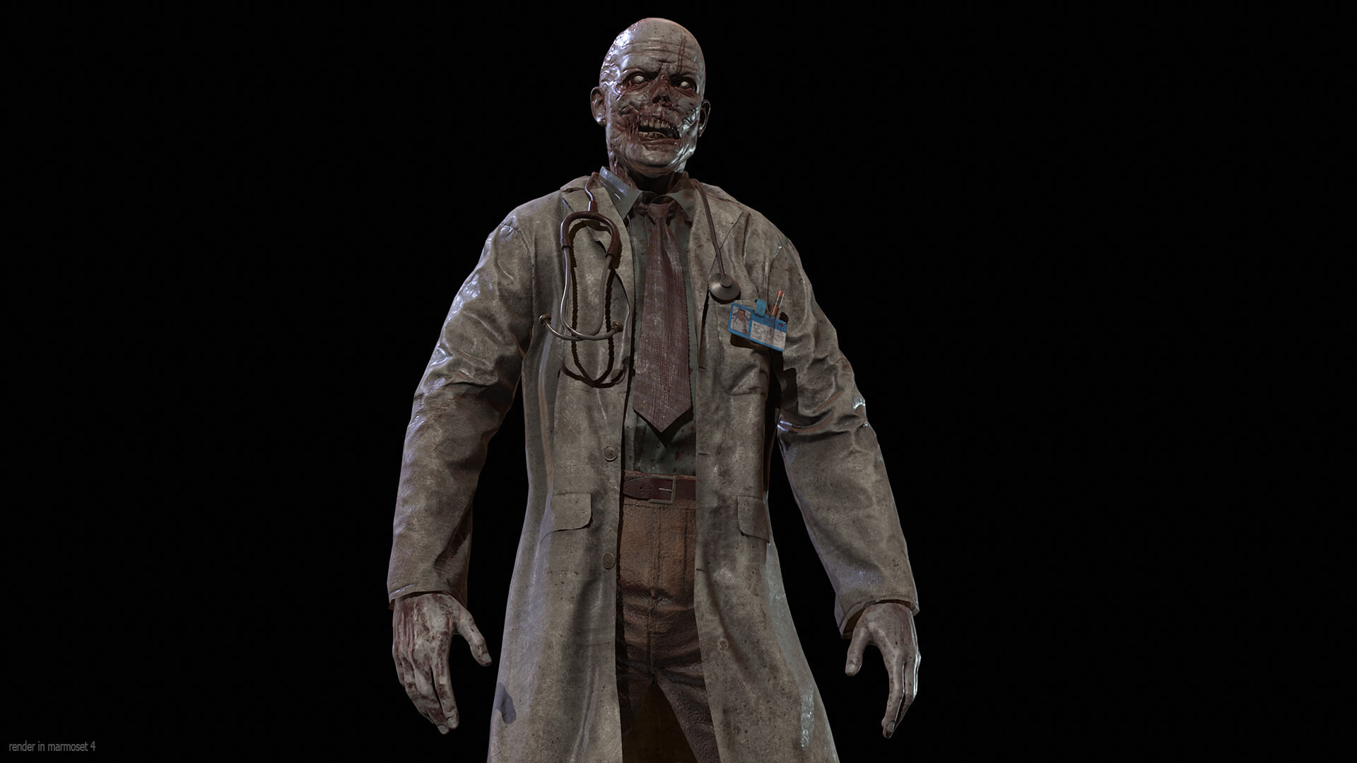 Zombie Doctor - 3D Model by andryuha1981