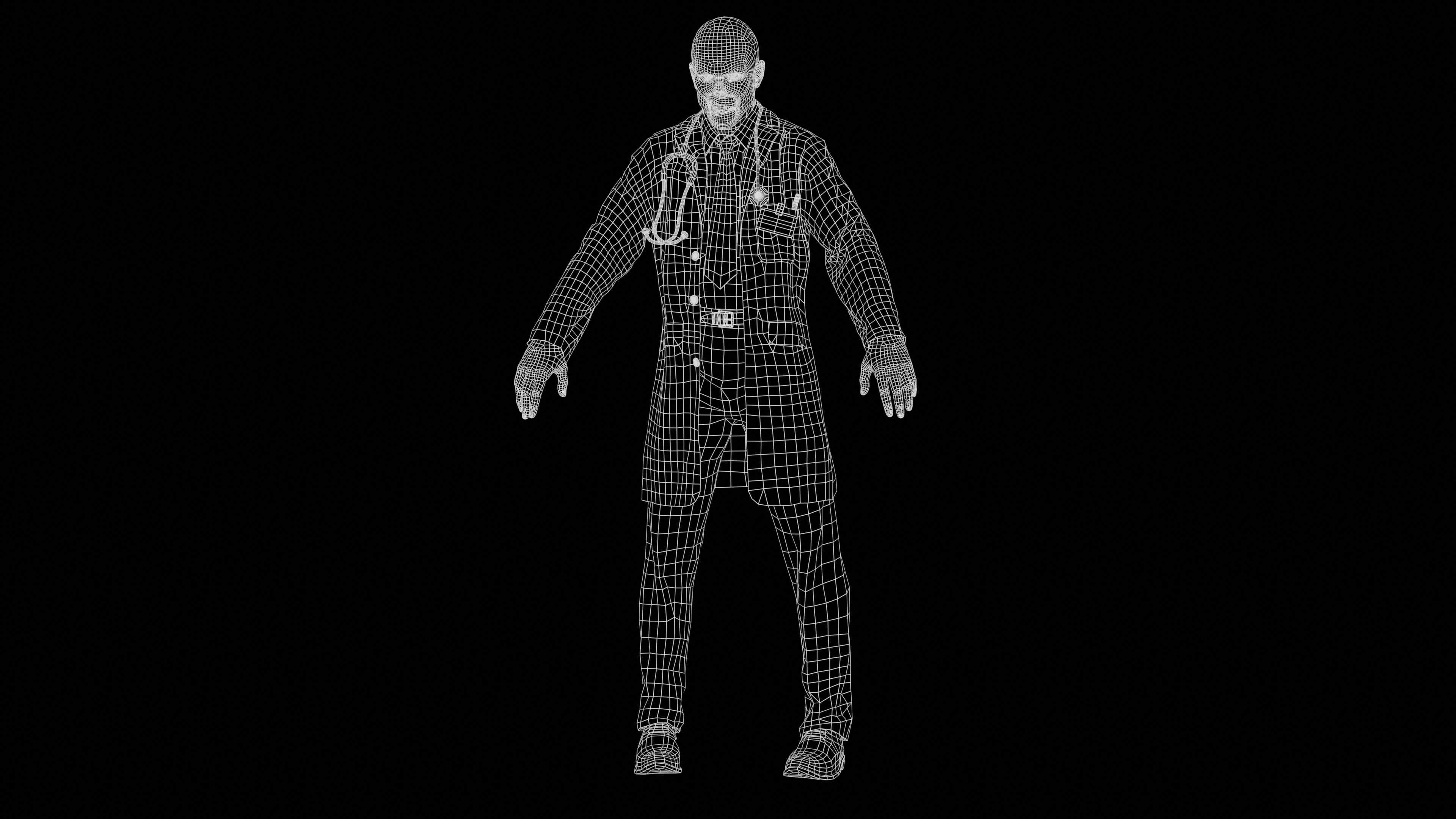 Zombie Doctor - 3D Model by andryuha1981
