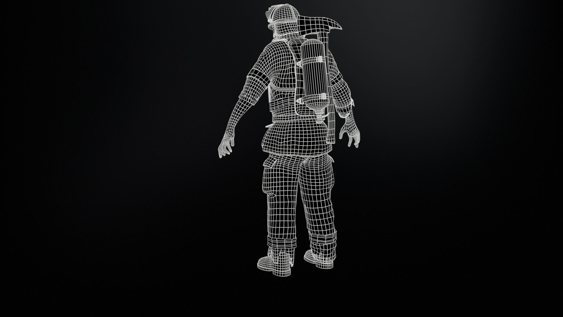 Zombie Firefighter - 3D Model by andryuha1981