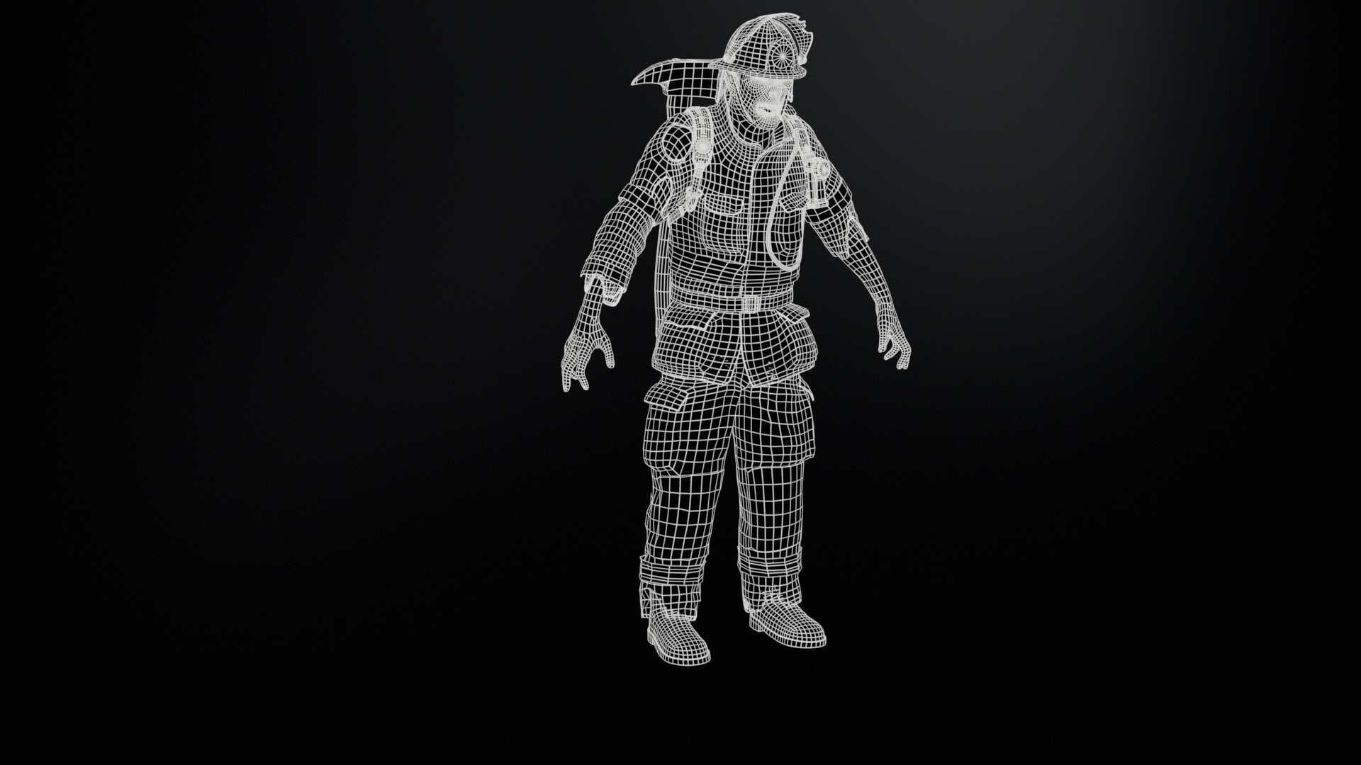 Zombie Firefighter - 3D Model by andryuha1981