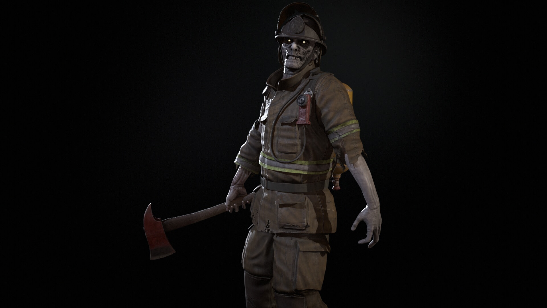 Zombie Firefighter - 3D Model by andryuha1981