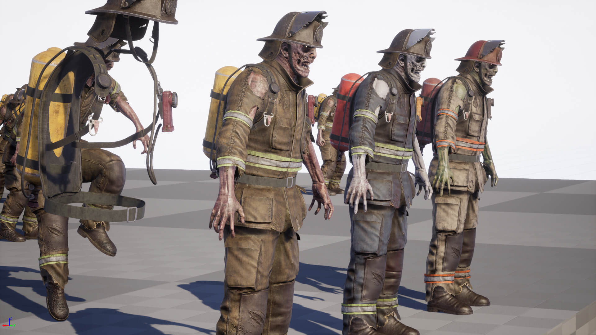 Zombie Firefighter - 3D Model by andryuha1981