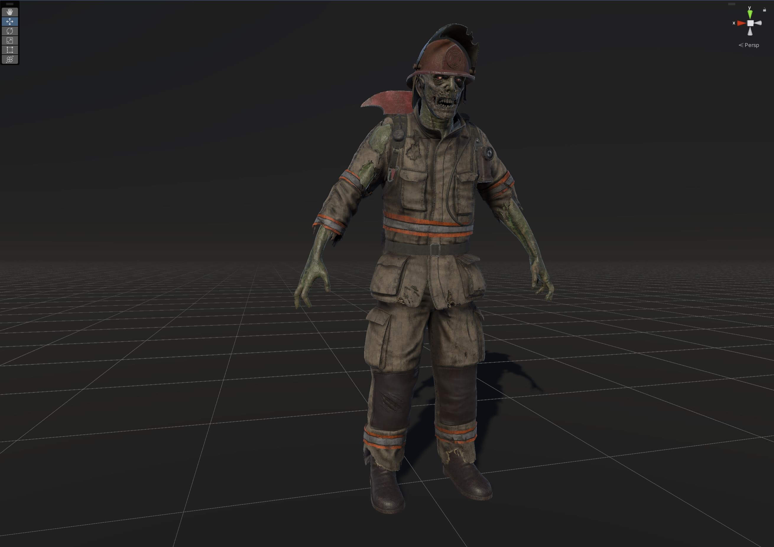 Zombie Firefighter - 3D Model by andryuha1981