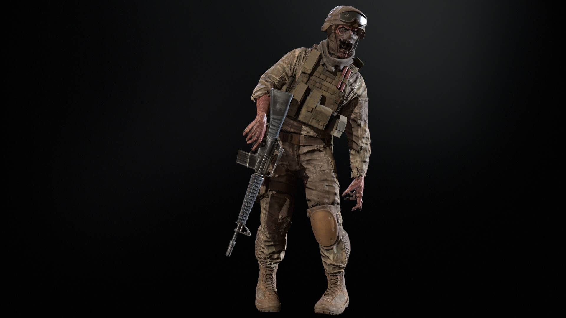 Zombie Soldier2 - 3D Model by andryuha1981