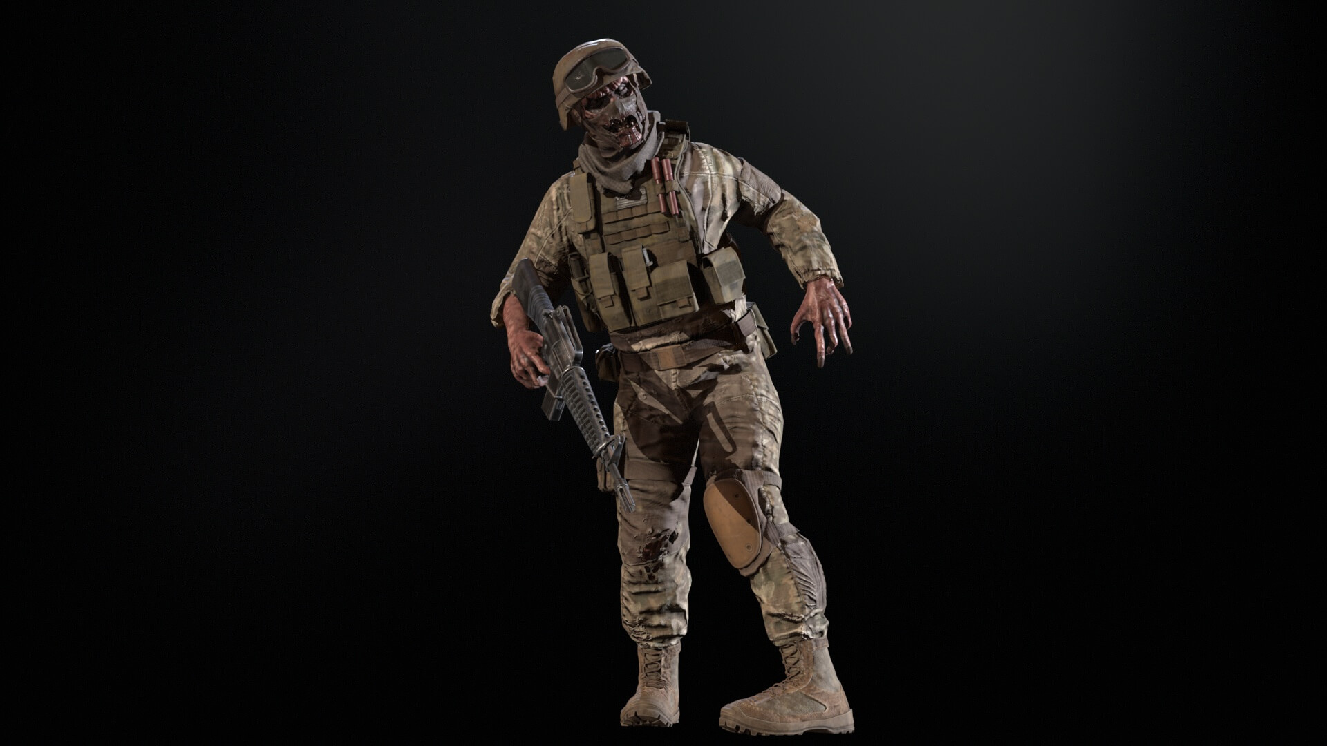 Zombie Soldier2 - 3D Model by andryuha1981