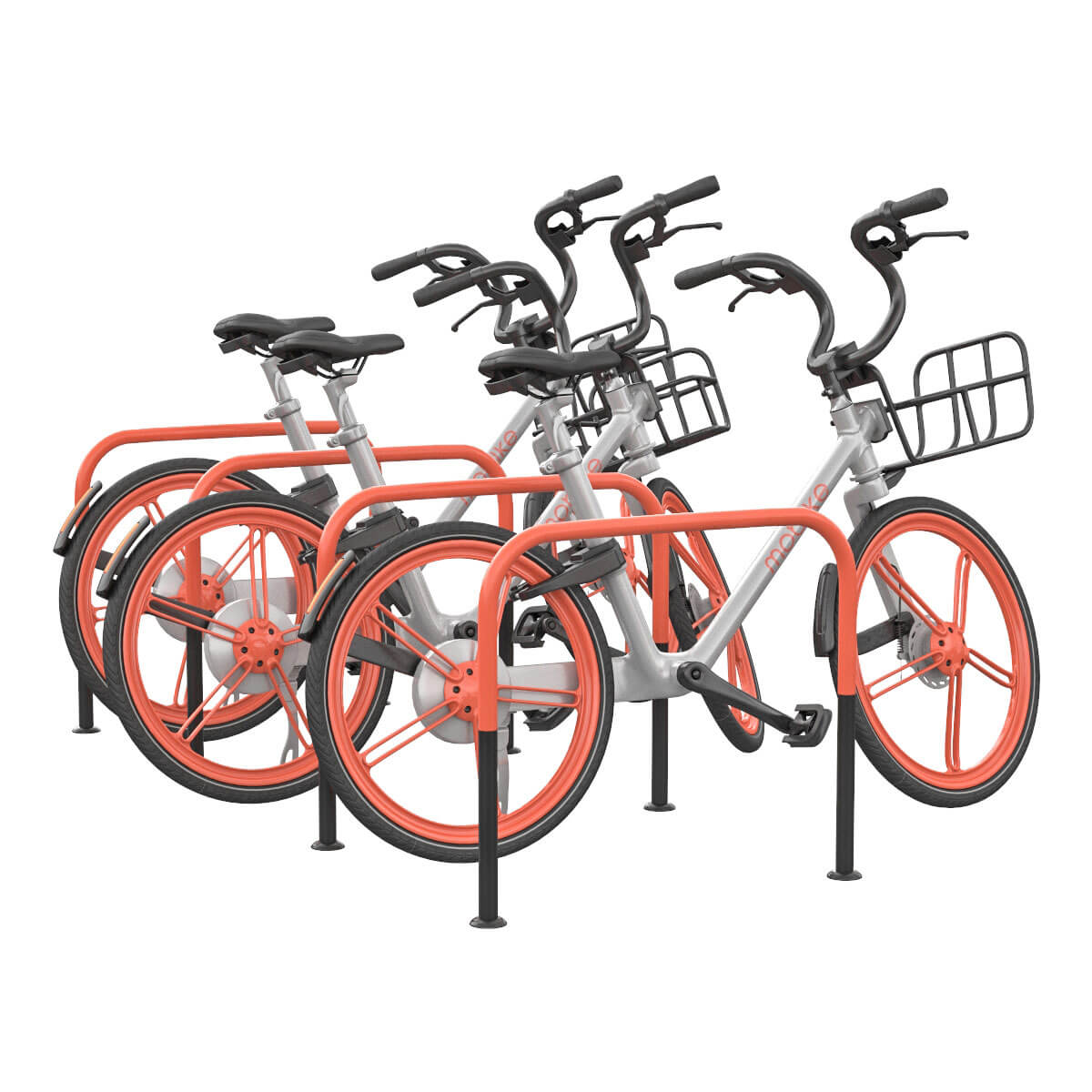 Bicycles in a Parking Area - 3D Model by AnDu