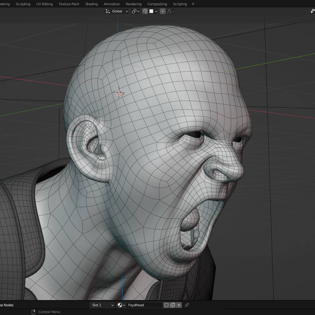 Feyd-Rautha Harkonnen likeness fast sculpt and animation 3D Render