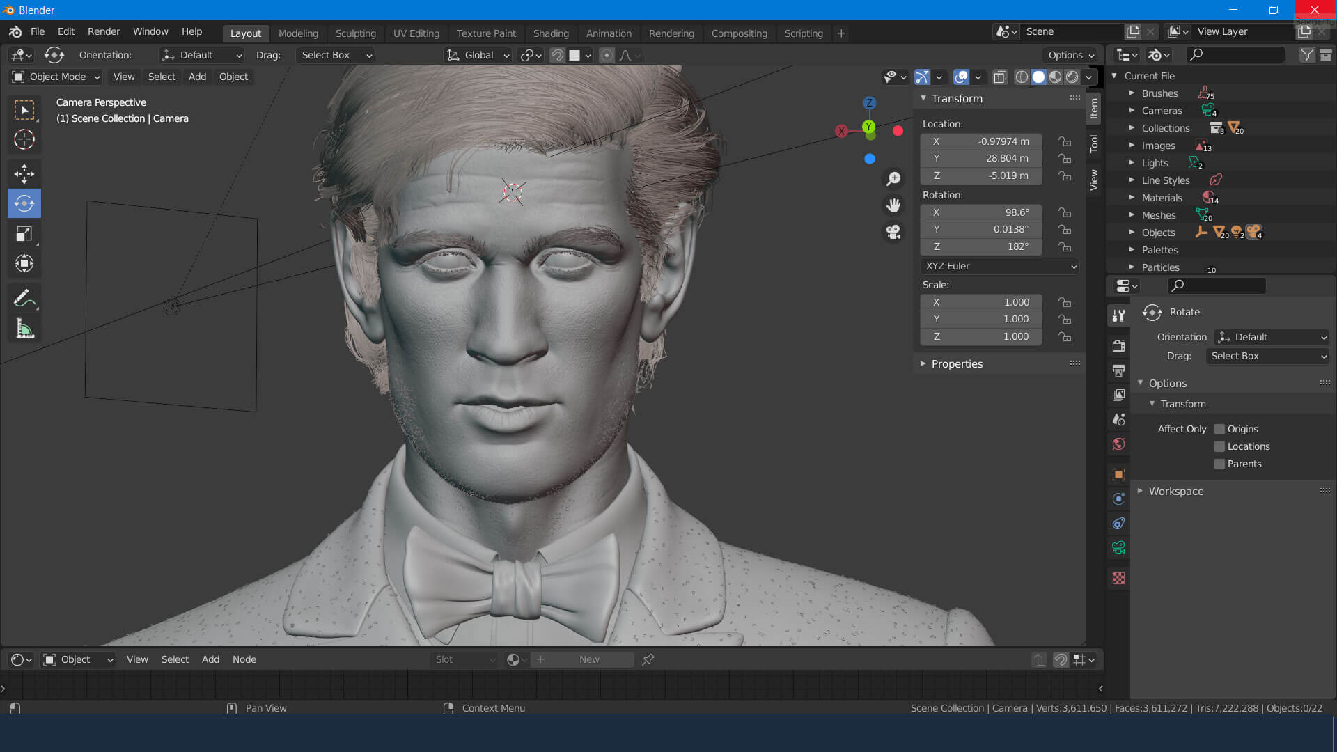 Matt Smith as the 11th Doctor 3D Render, Digital Art by AnDu